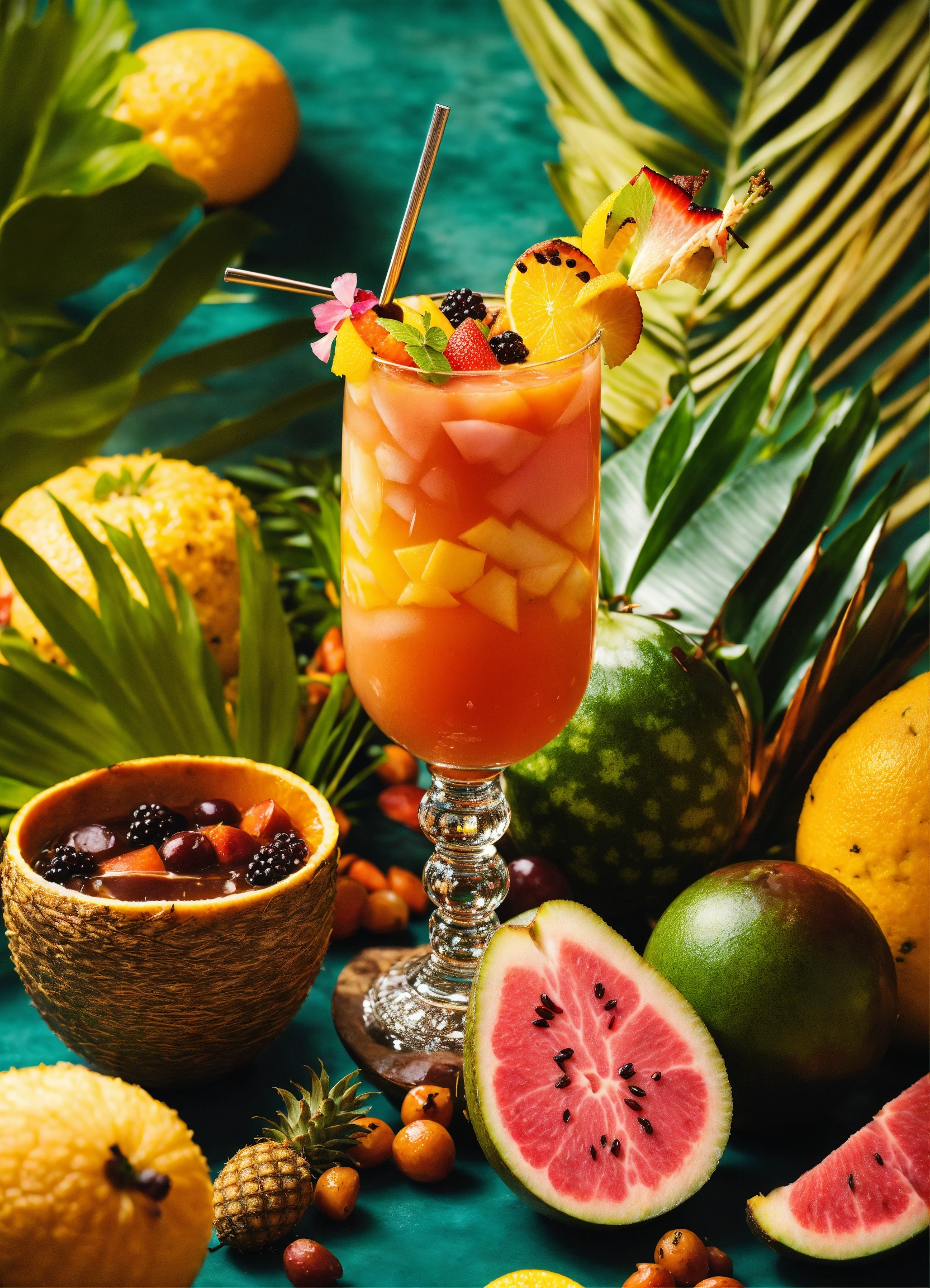 Lexica - Realistic, african cuisine, fruit garnish, fine dining ...