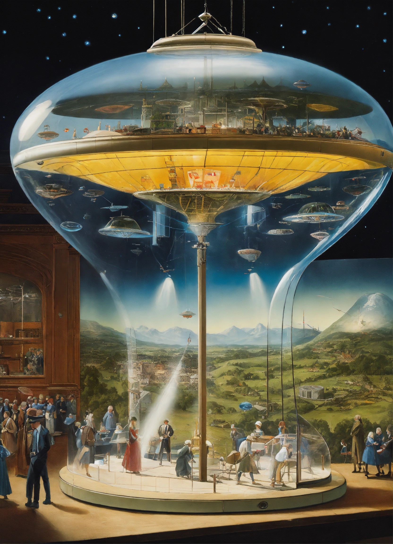 Lexica - A photorealistic close-up view from inside a giant transparent ...