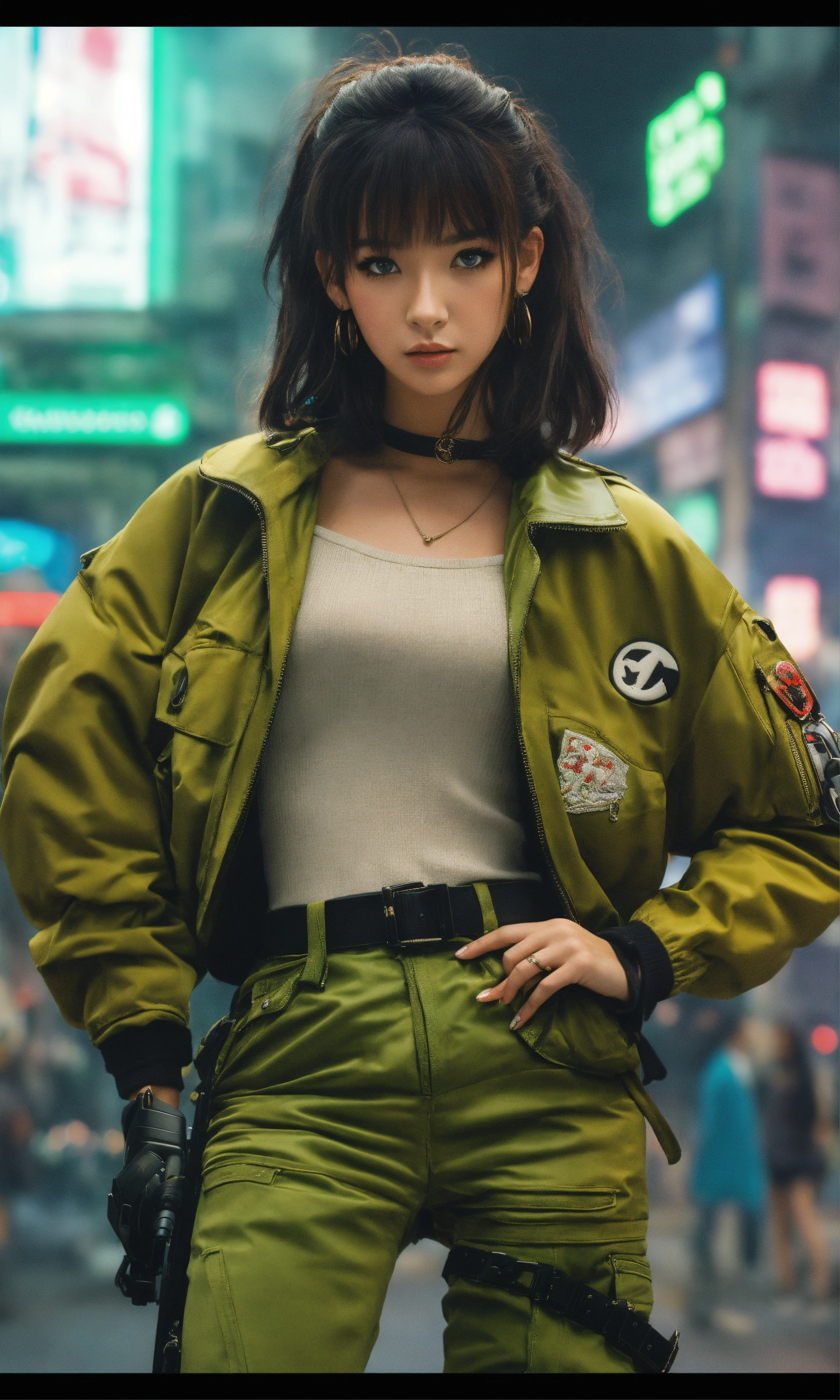 Lexica - 1990s dystopian extroverted female, full detailed eyes, full ...