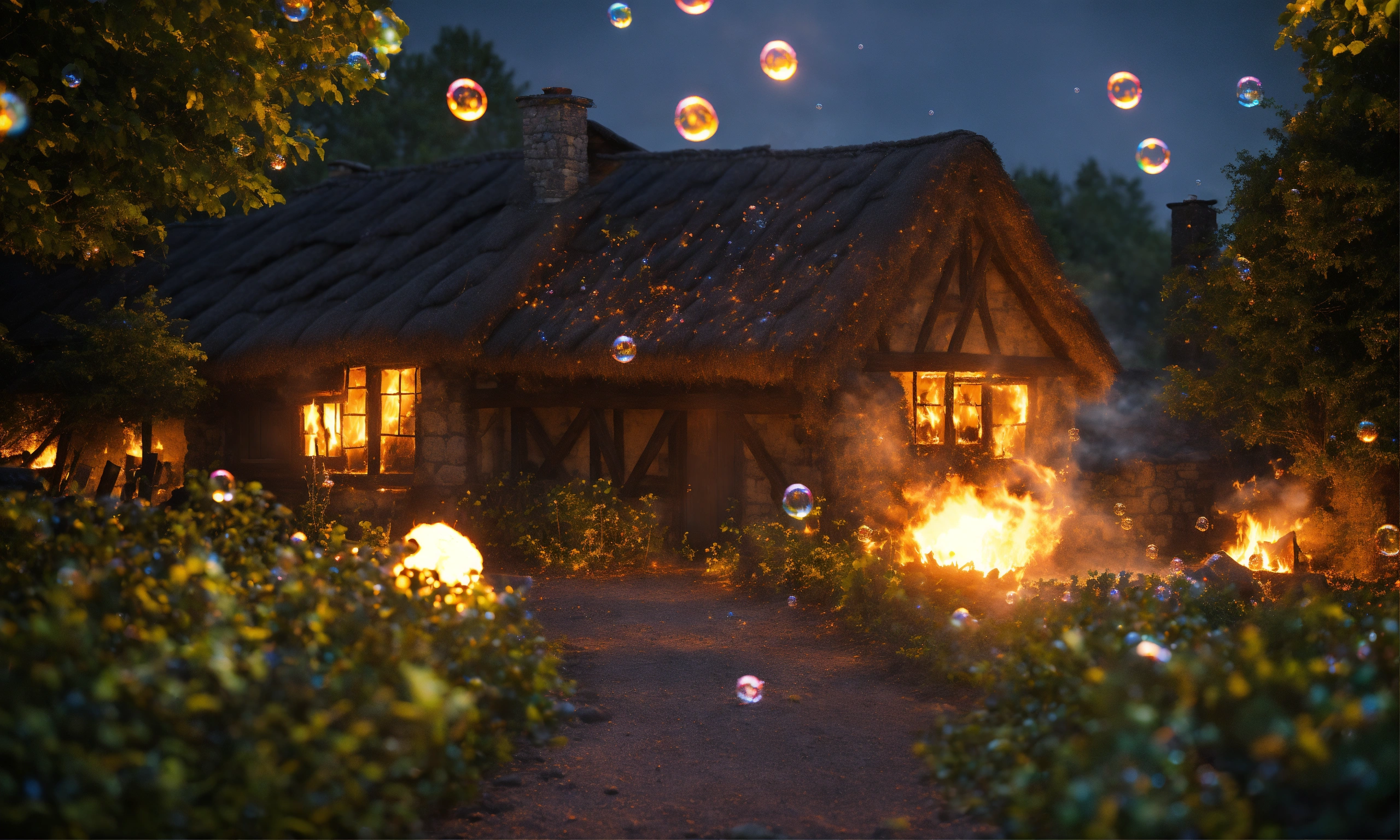 Lexica - Bubbles made from molten glass, lava bubbles, burning bubbles ...