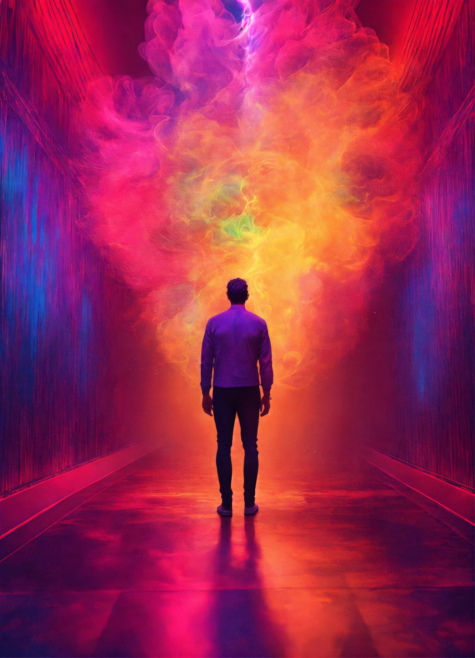 Lexica - The human soul, well built man standing looking at the camera ...