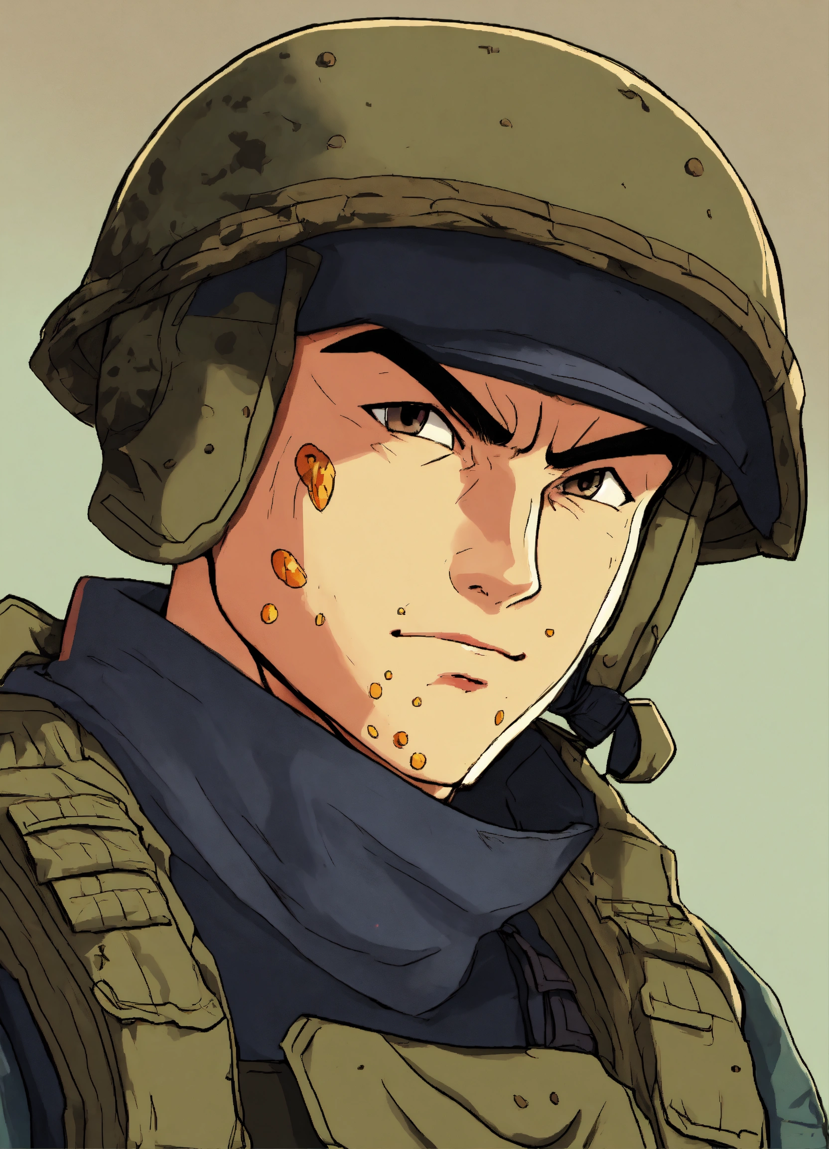 Lexica - Old anime style soldier guerilla in DRAGON BALL style