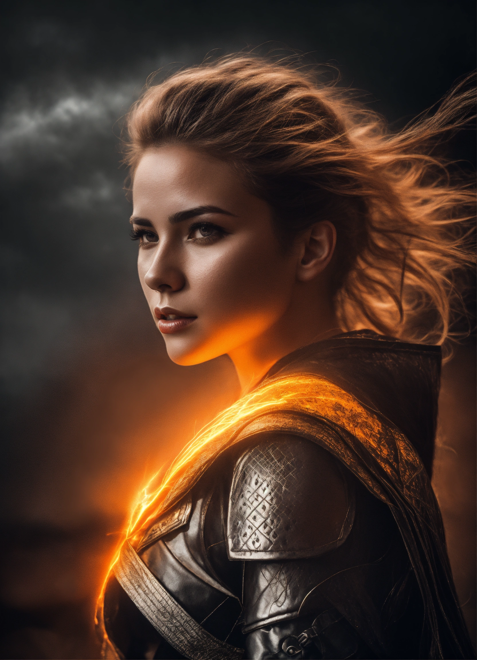 Lexica - Strong fantasy woman looking into distance with a dreamy ...