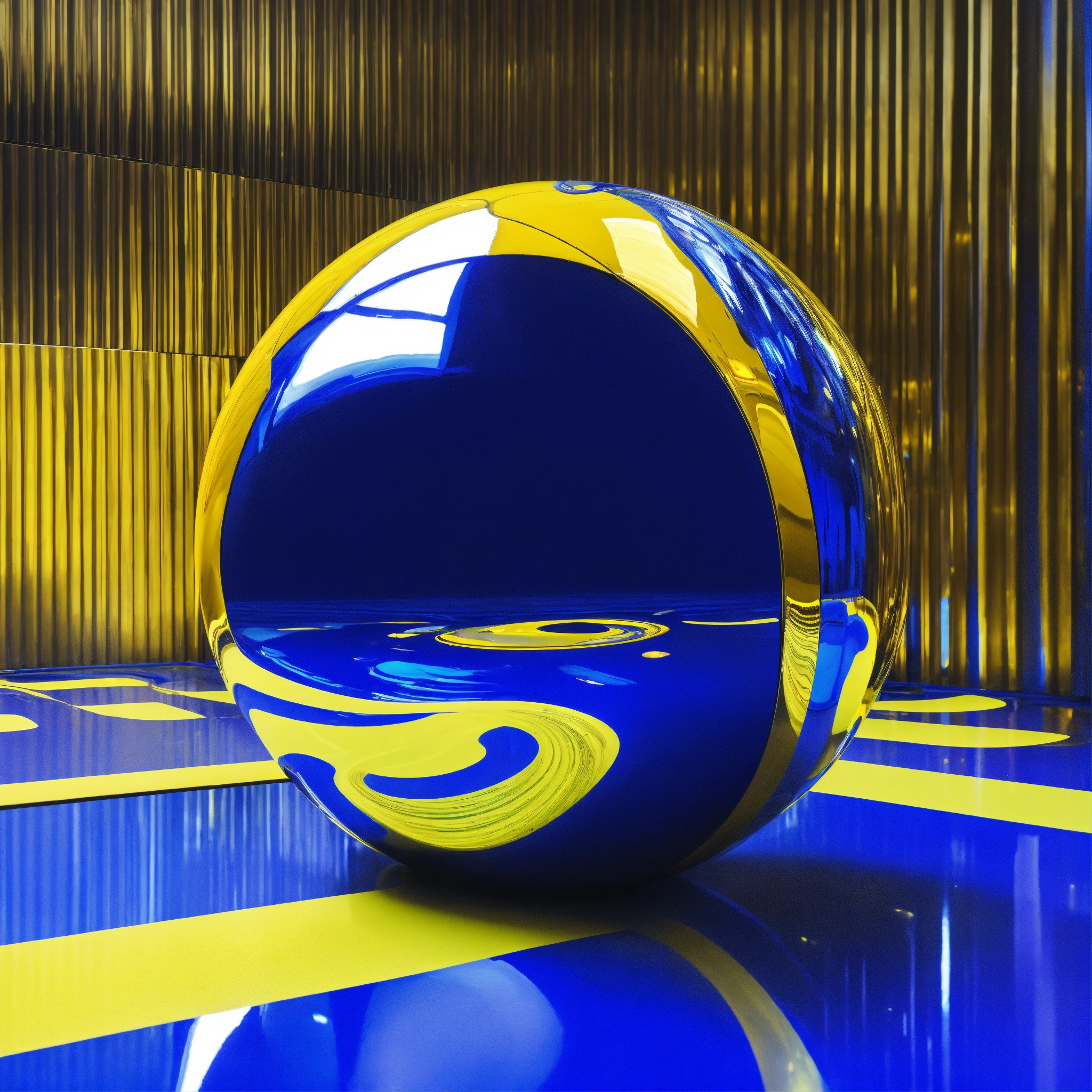 Lexica - Metallic and glassy surface, vivid tones of blue and yellow ...