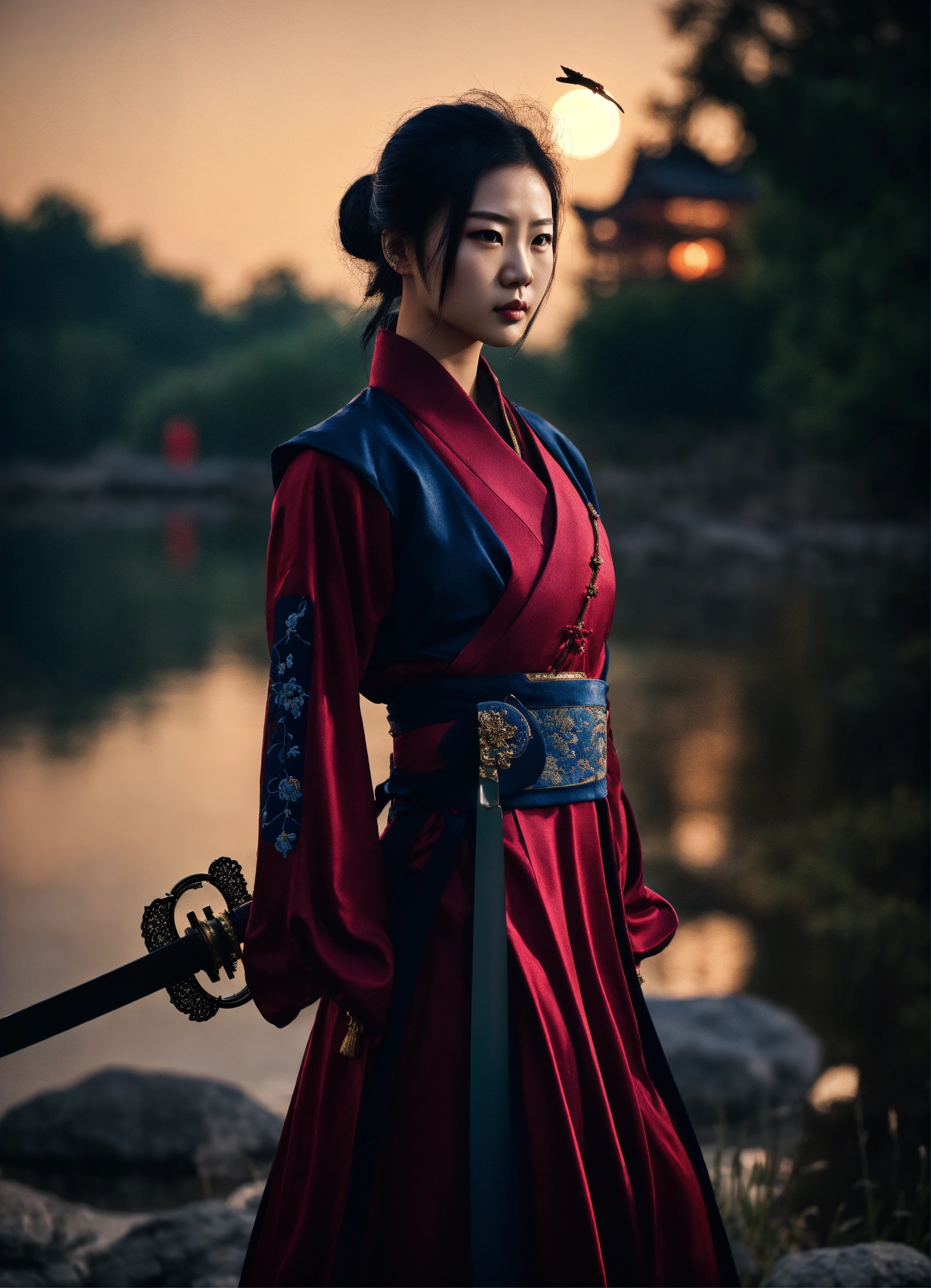 Lexica - Beautiful modern-dress chinese female assassin with sword ...