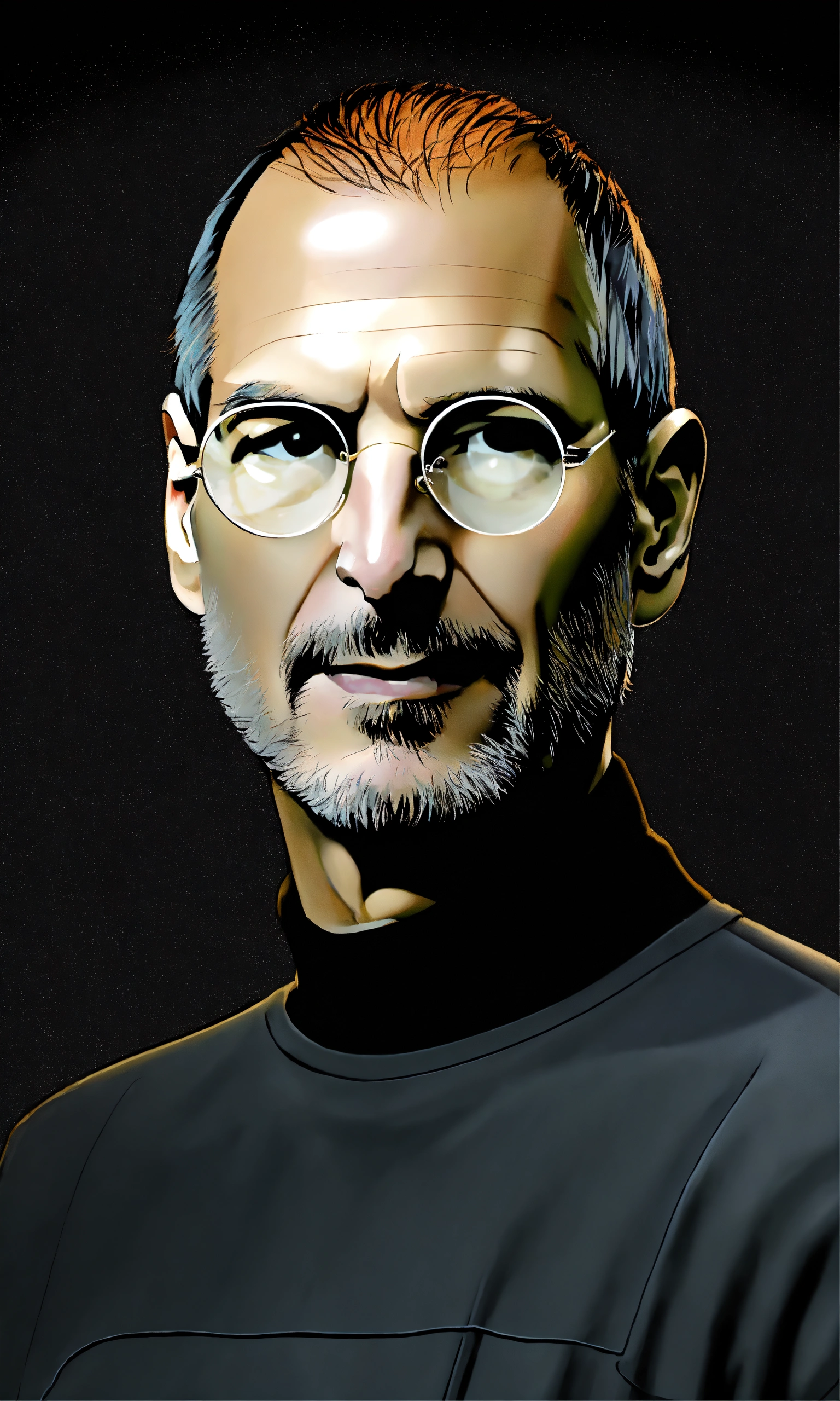 Lexica - The image encapsulates the iconic essence of Steve Jobs, the ...