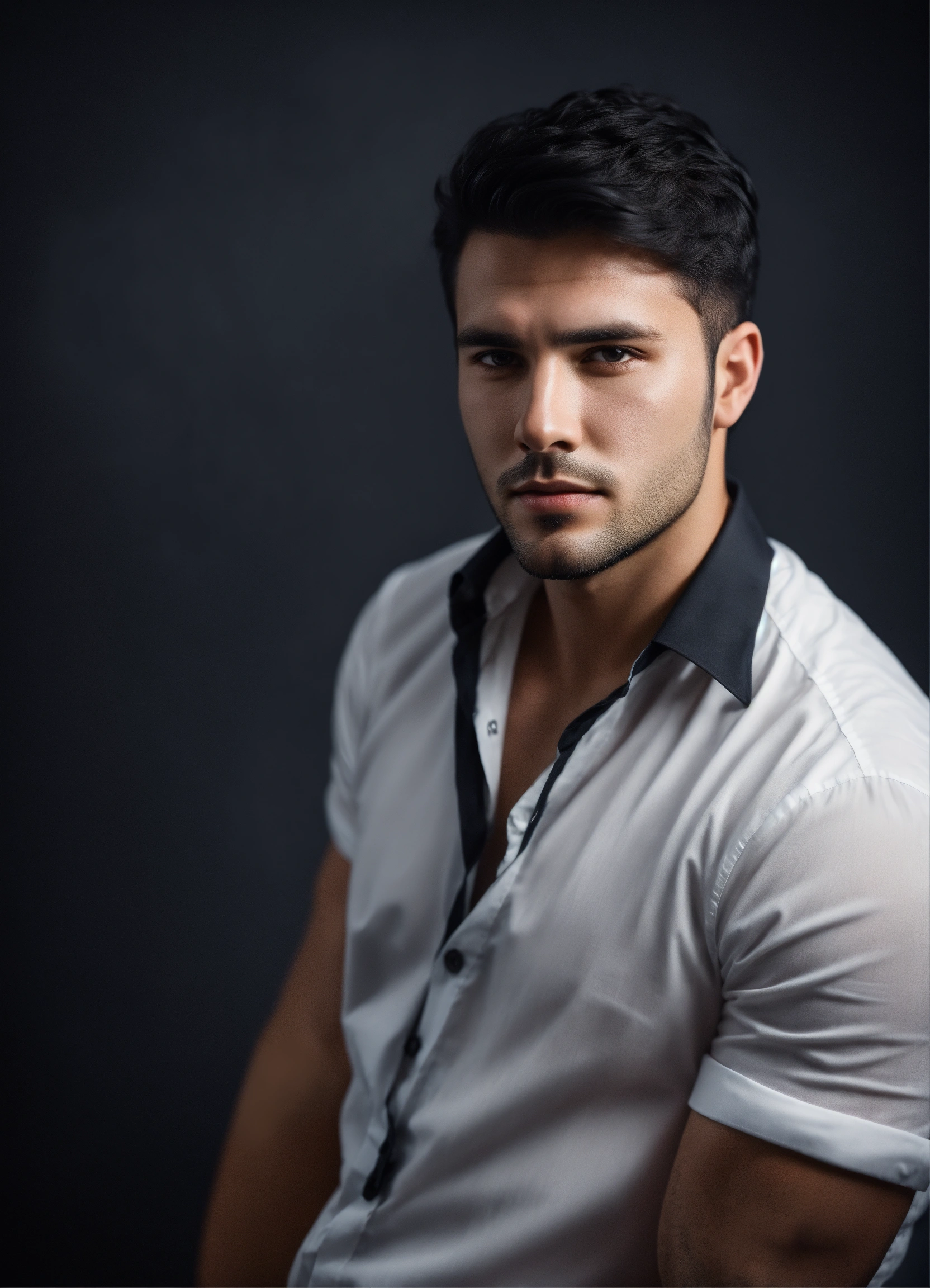Lexica - Beautiful young man 33 years old in a white shirt, full growth ...