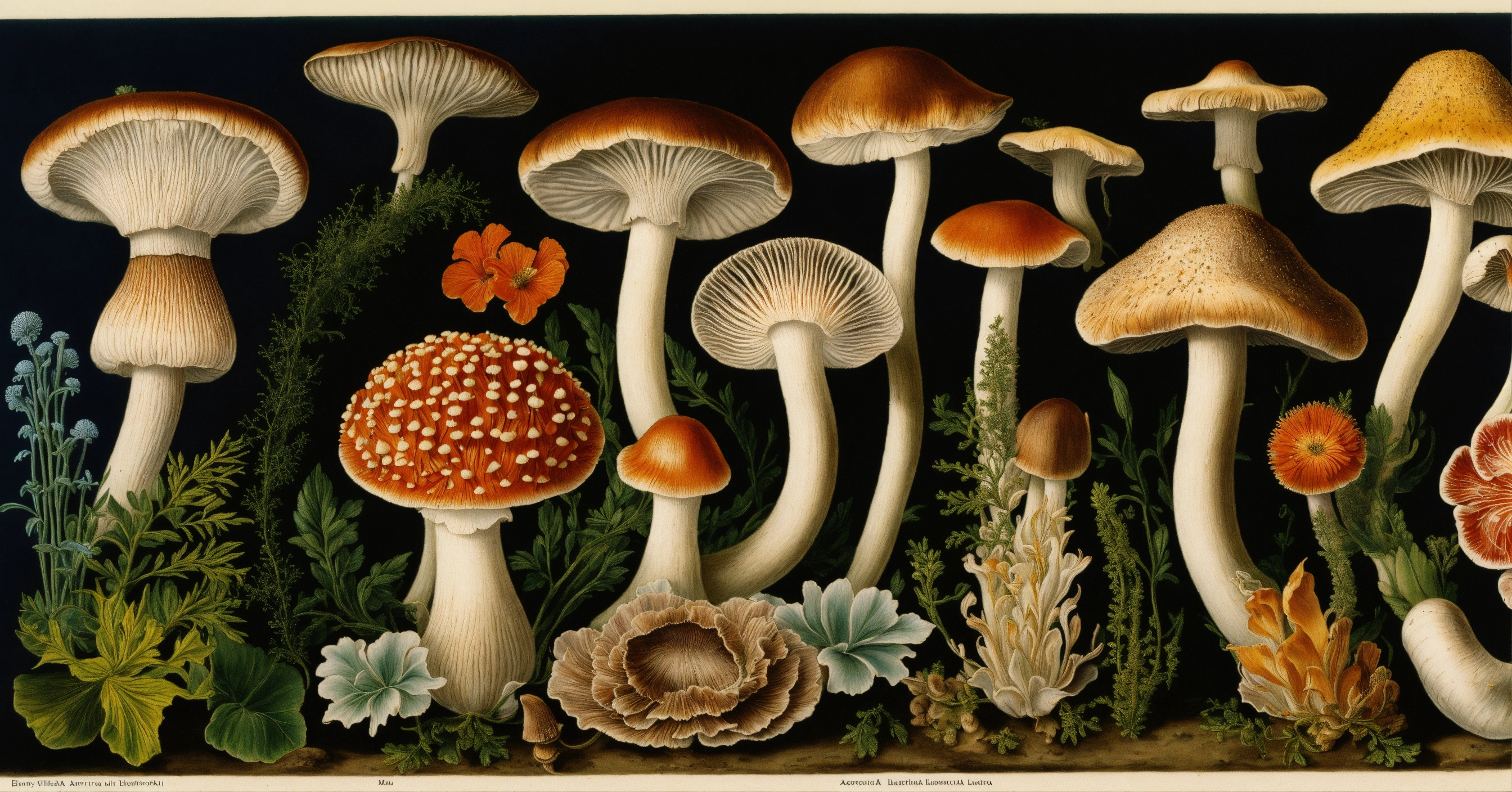 Lexica - Mushrooms and flowers ernst haeckel maria sibylla merian ...