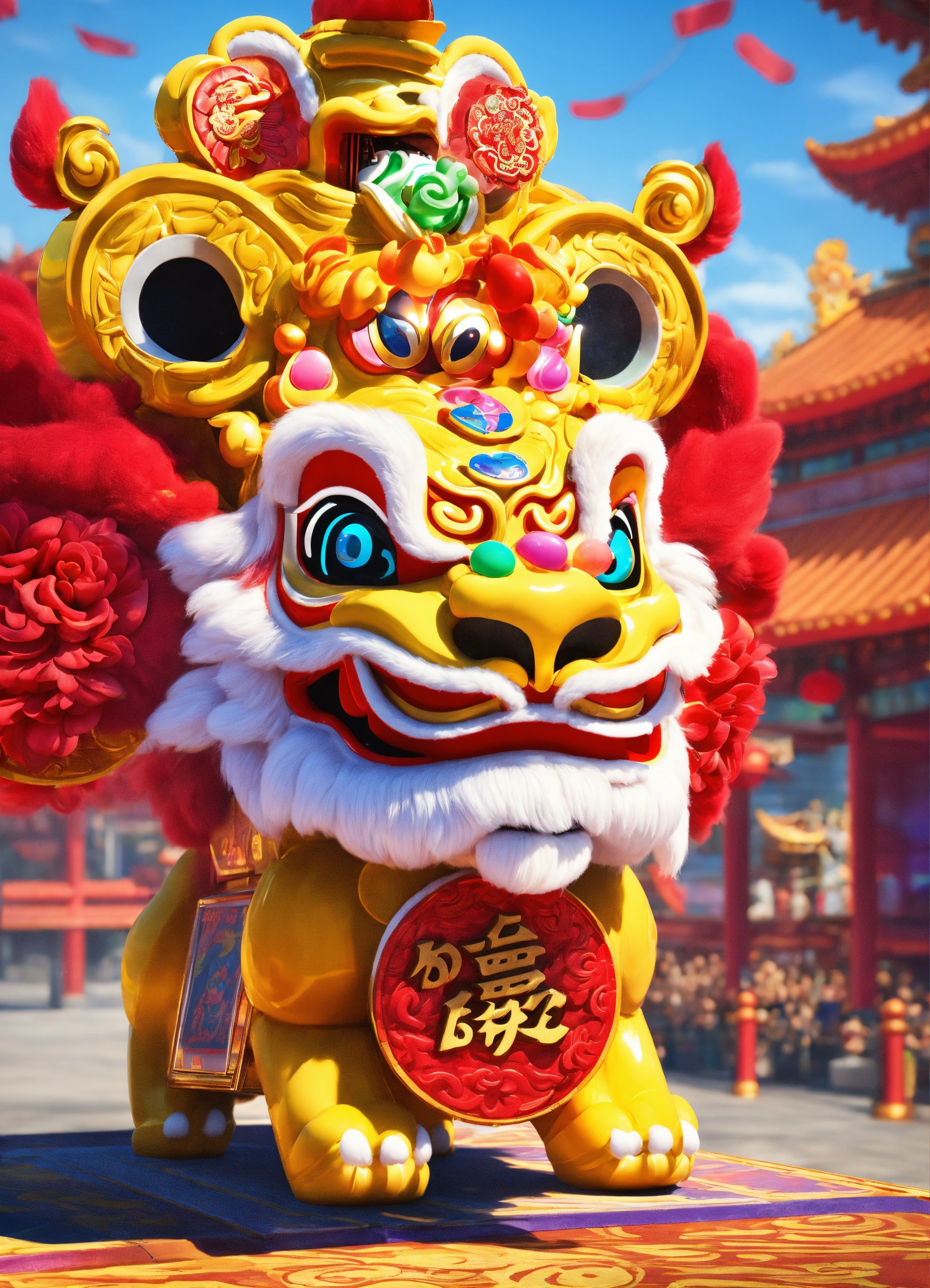 Lexica - 3D lion dance slot machine future