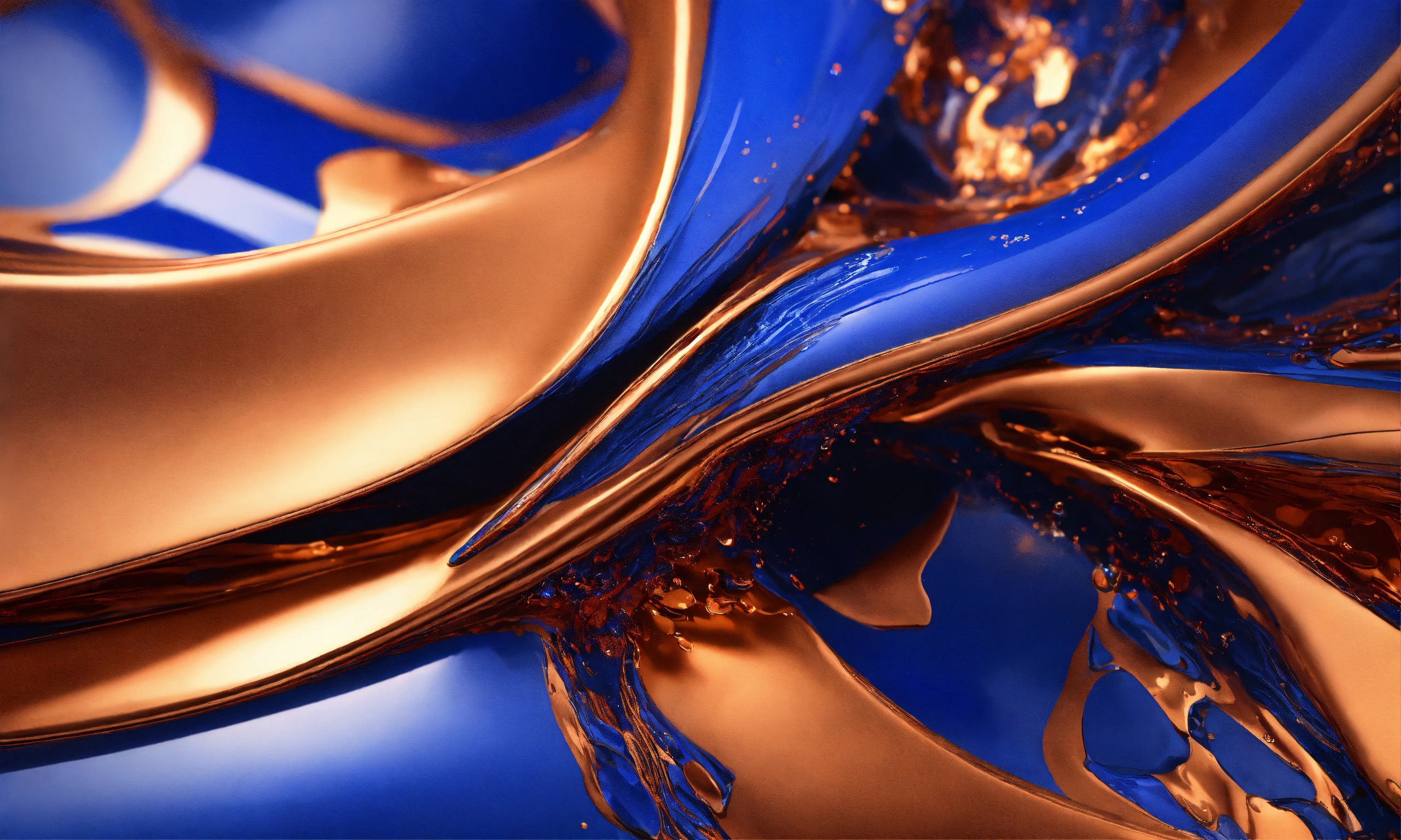 Lexica - Luxury water splash of cobalt blue, add shimmering copper ...