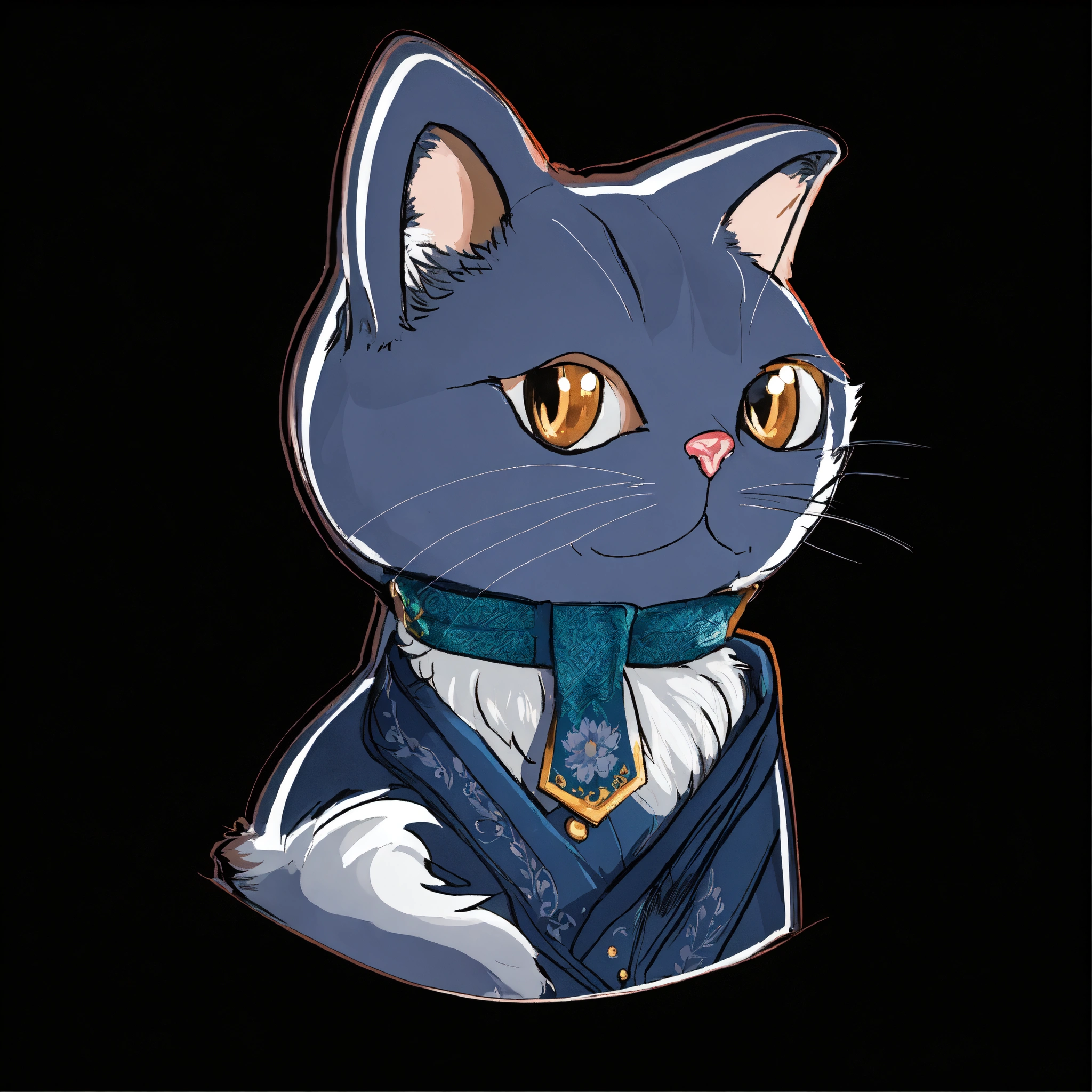 Lexica - An elegant cat wearing traditional Bavarian attire, such as ...