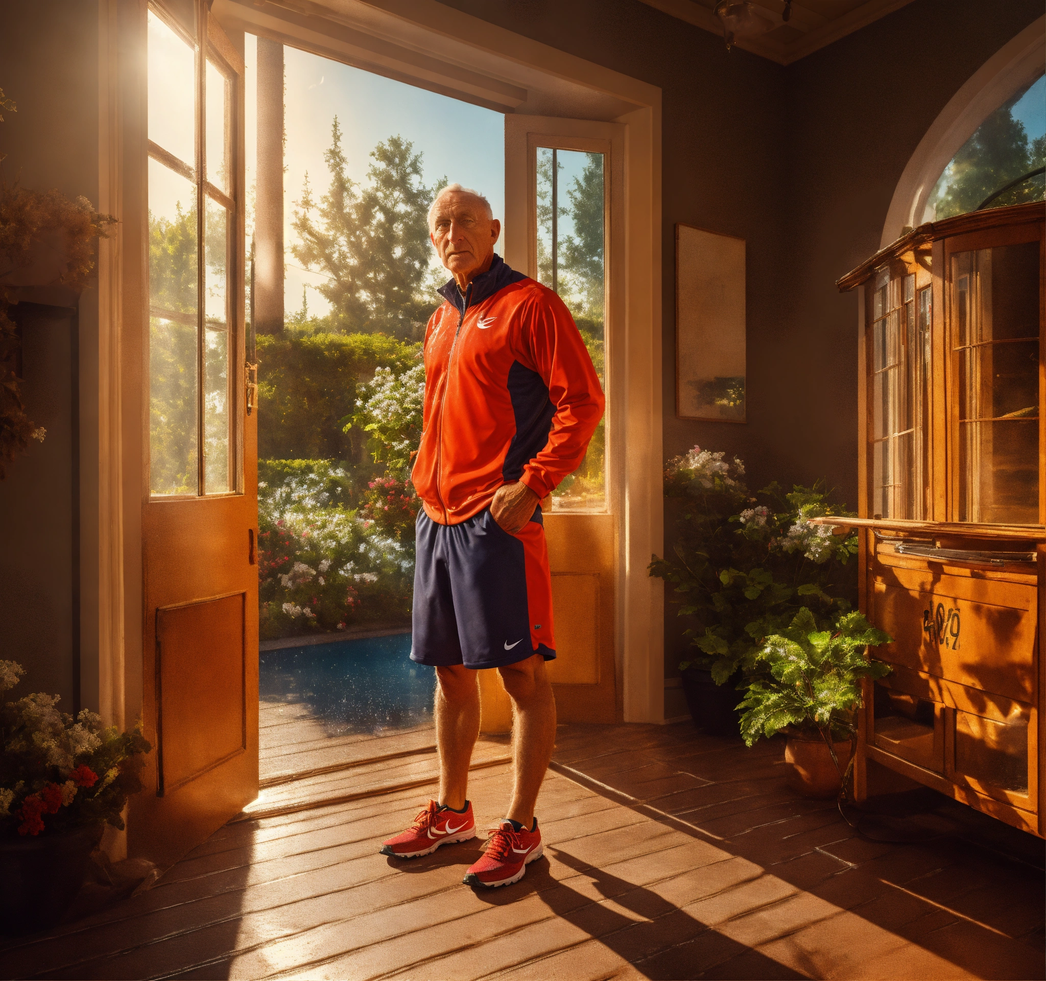 Lexica - 8k HDR photo young portrait of track and field coach "Bill ...