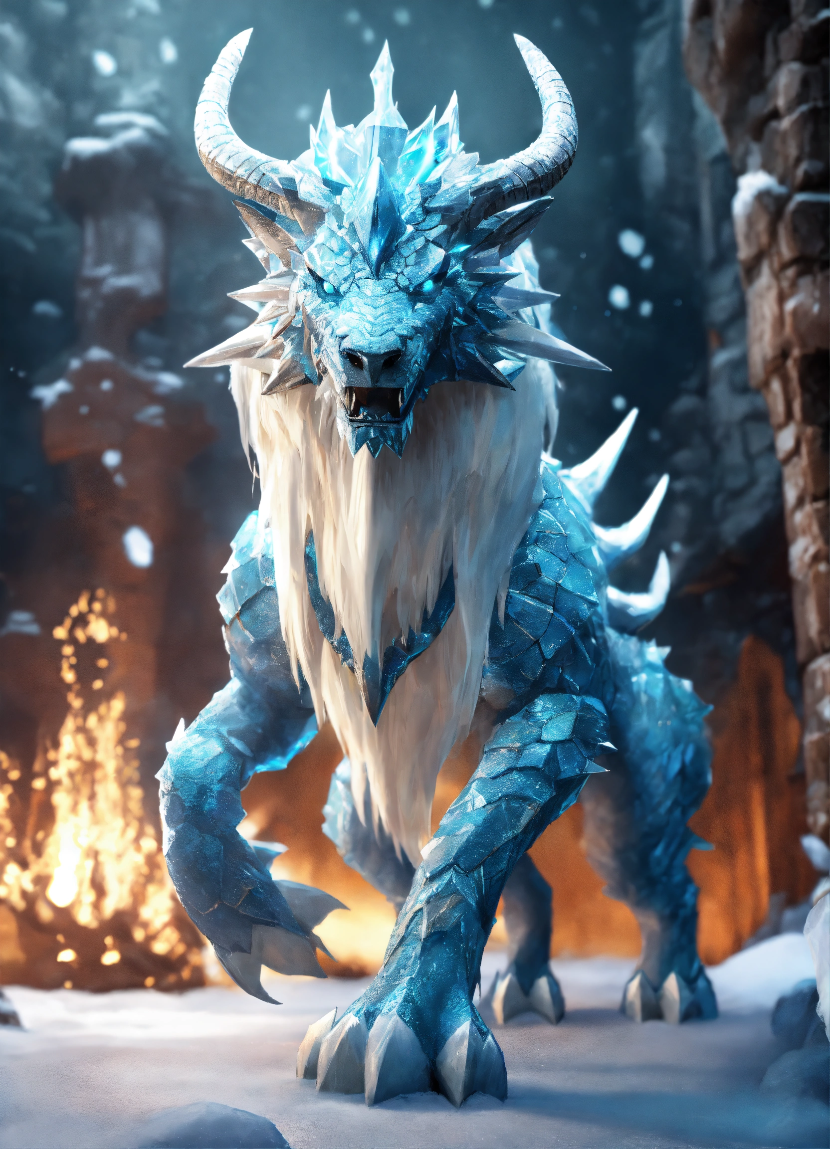 Lexica - Dungeons and dragons style, ice mythical creature, 8k, Unity
