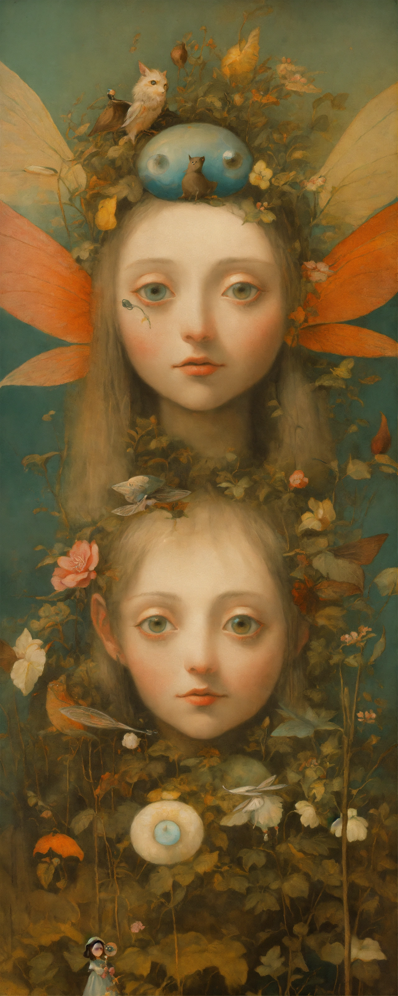 Lexica - "A bizarre portrait of a mischievous fairy with mesmerizing ...