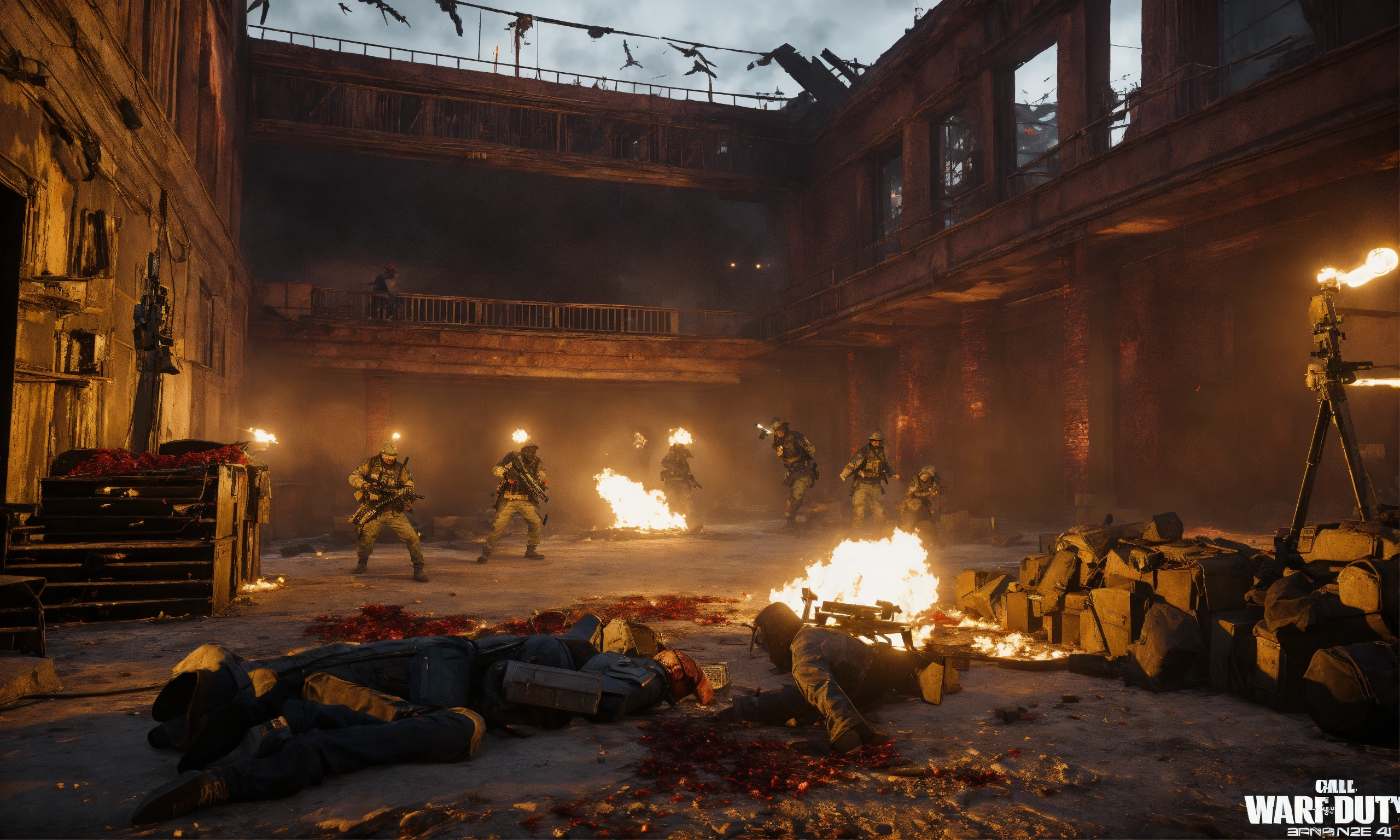 Lexica - Zombie hoard, call of duty warzone verdansk outside, a light ...