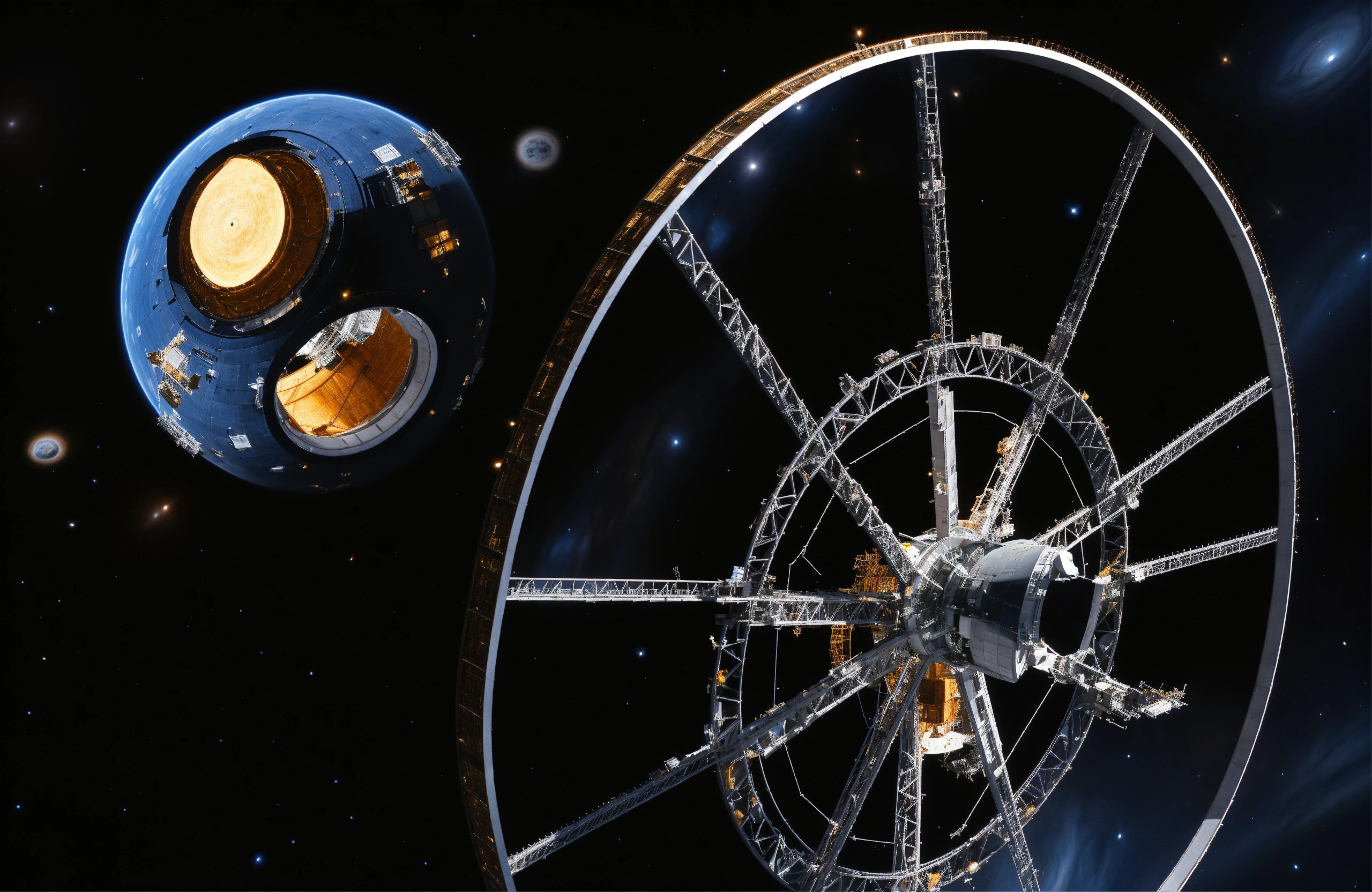 Lexica - A highly realistic photo from a distance view of a futuristic ...