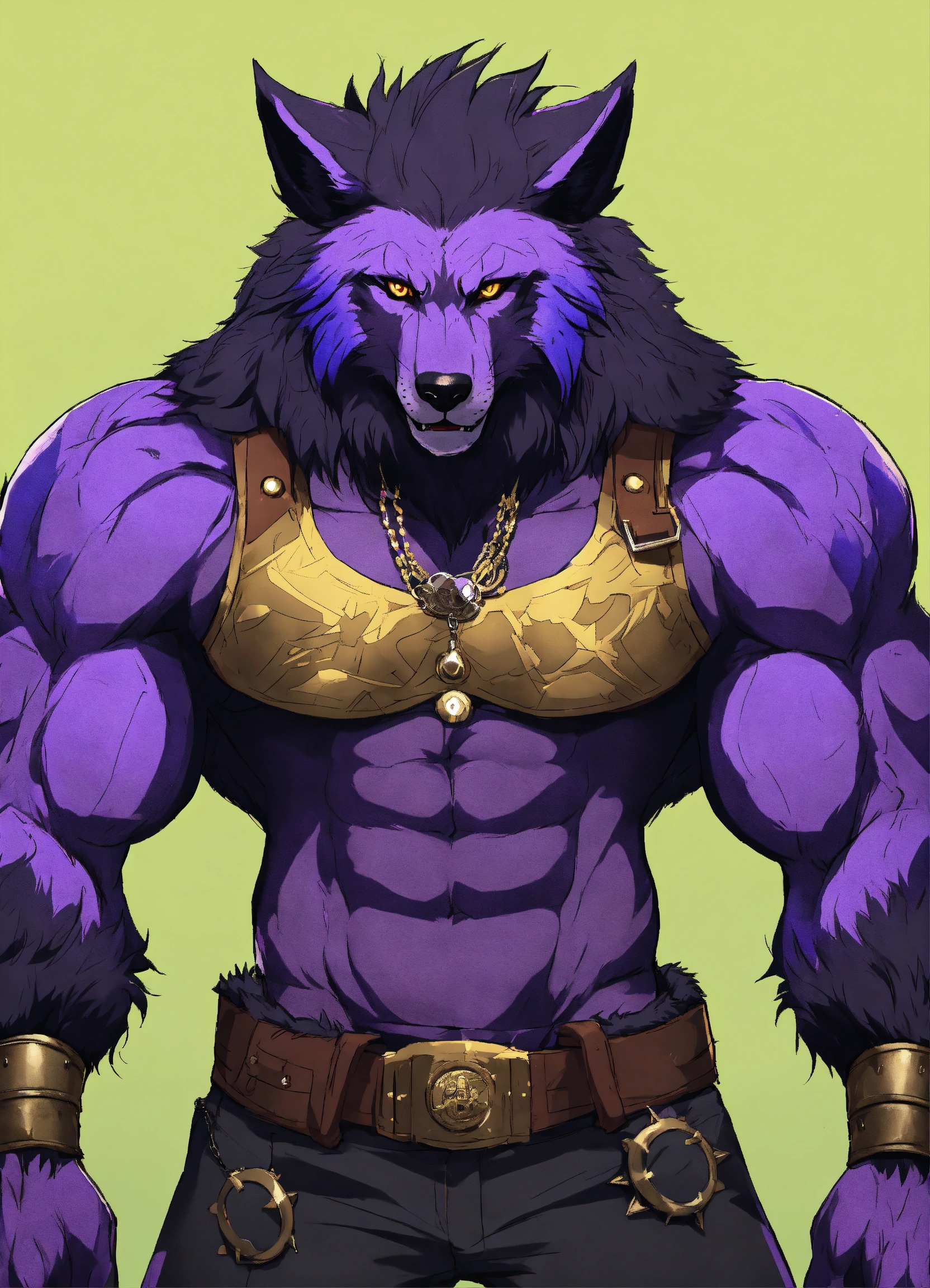 Lexica - African werewolf anime character, muscular physique, which is ...