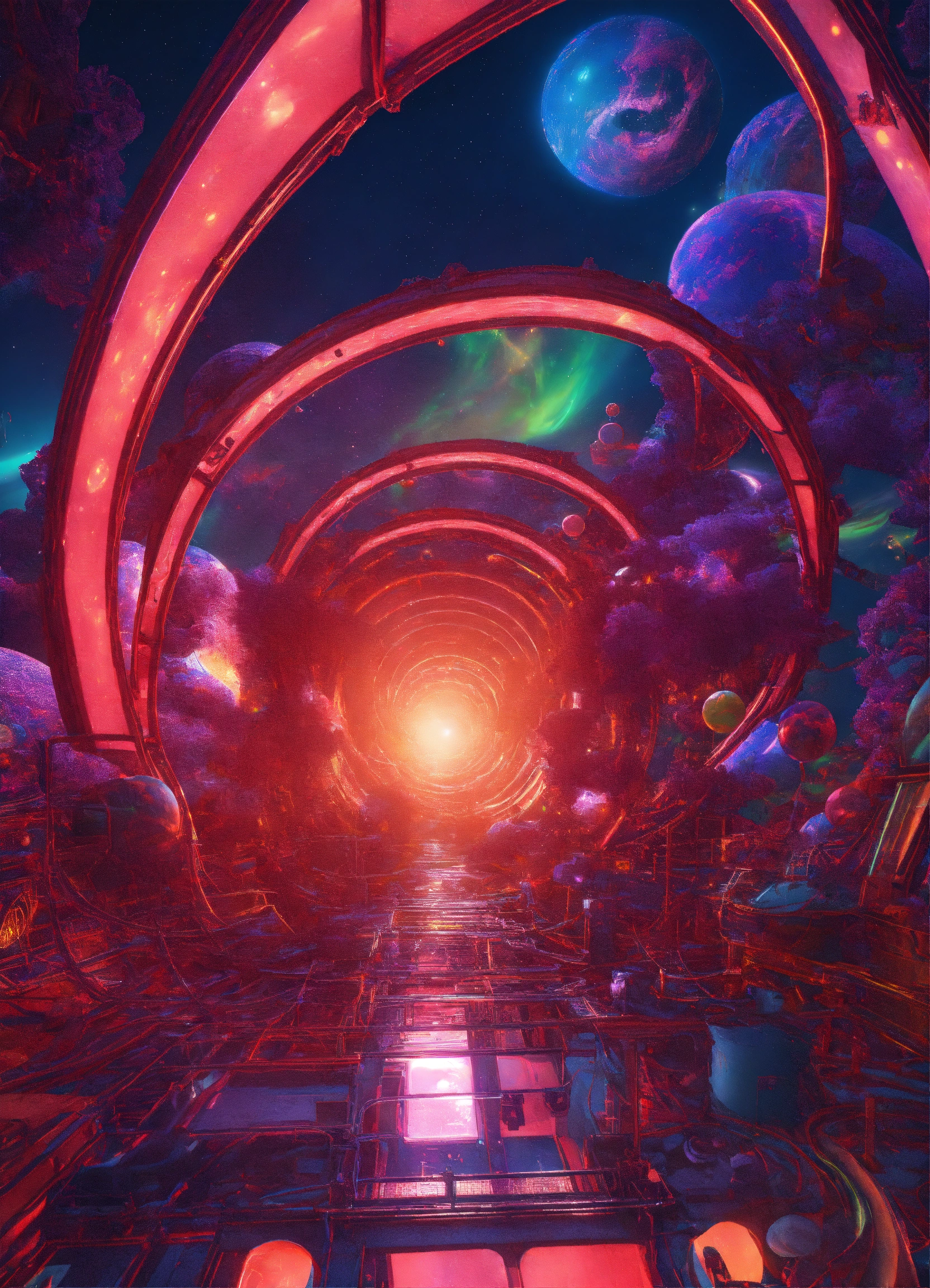 Lexica - The most trippy scene imaginable, in outer space, complex, art ...