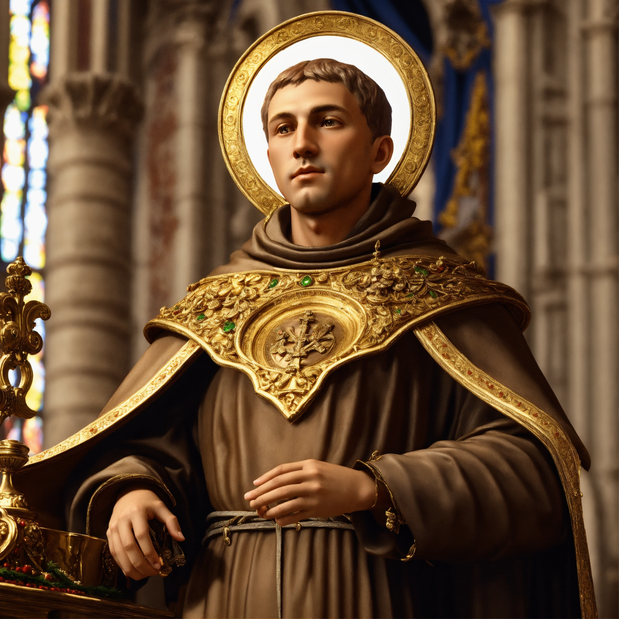 Lexica - Unreal engine render in 16k Catholic Portrait of Saint Anthony ...