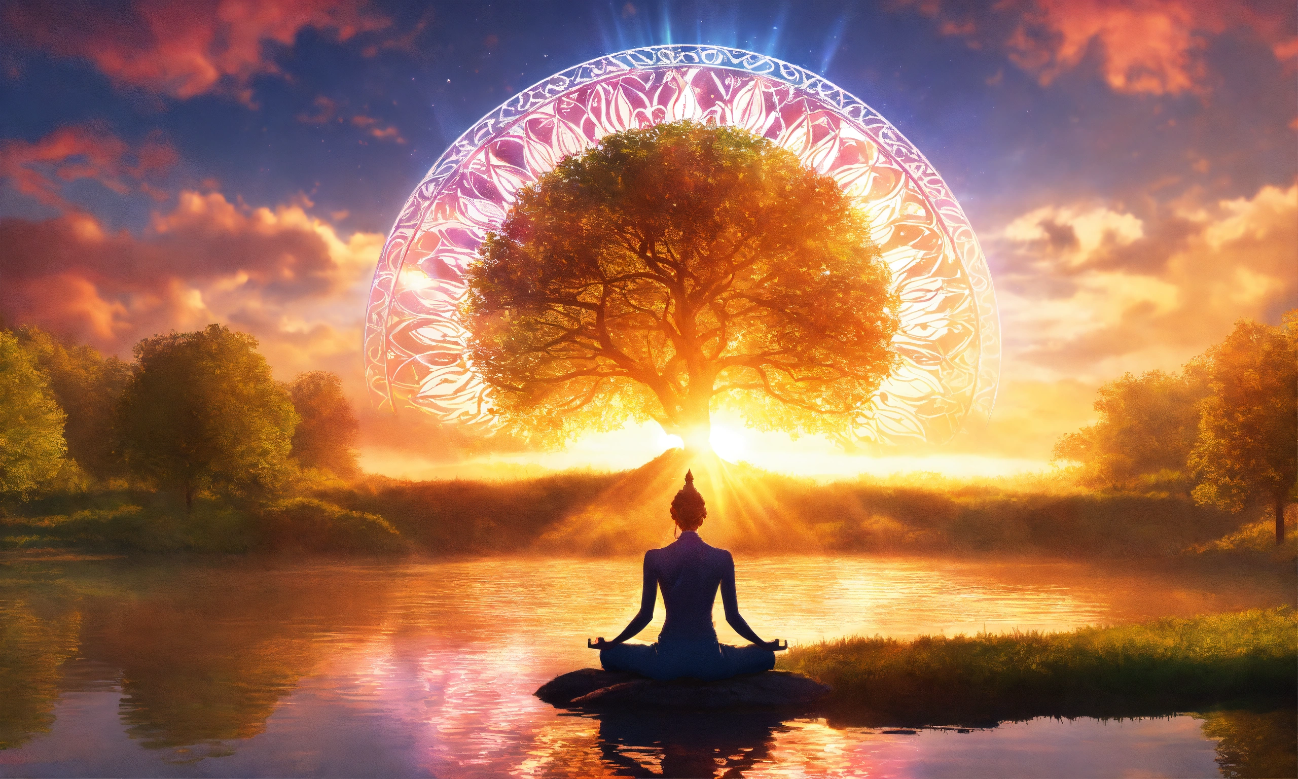 Lexica - God or goddess meditating with chakra wheels in the proper ...