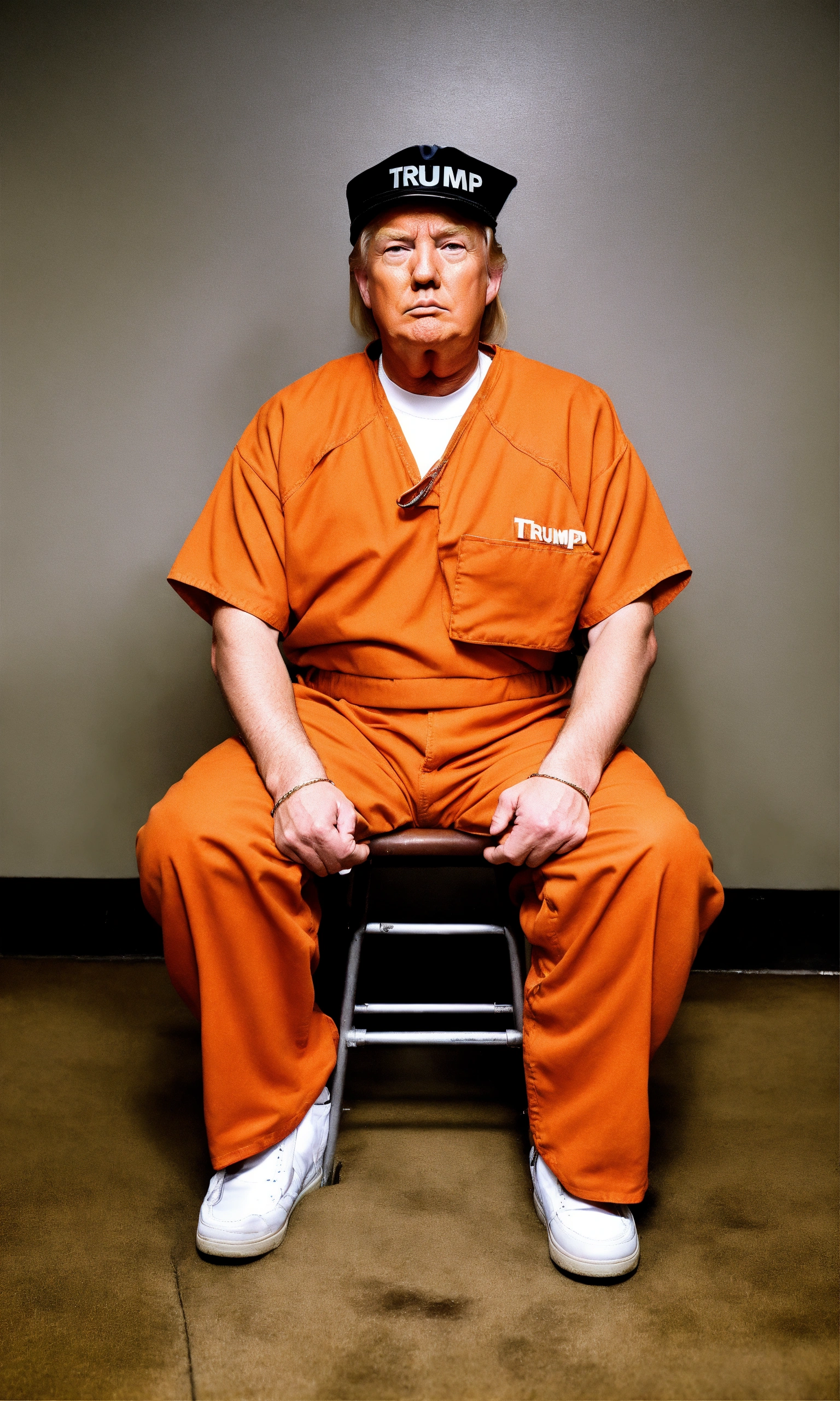 Lexica - A professional mugshot photo of Donald Trump in a prison ...
