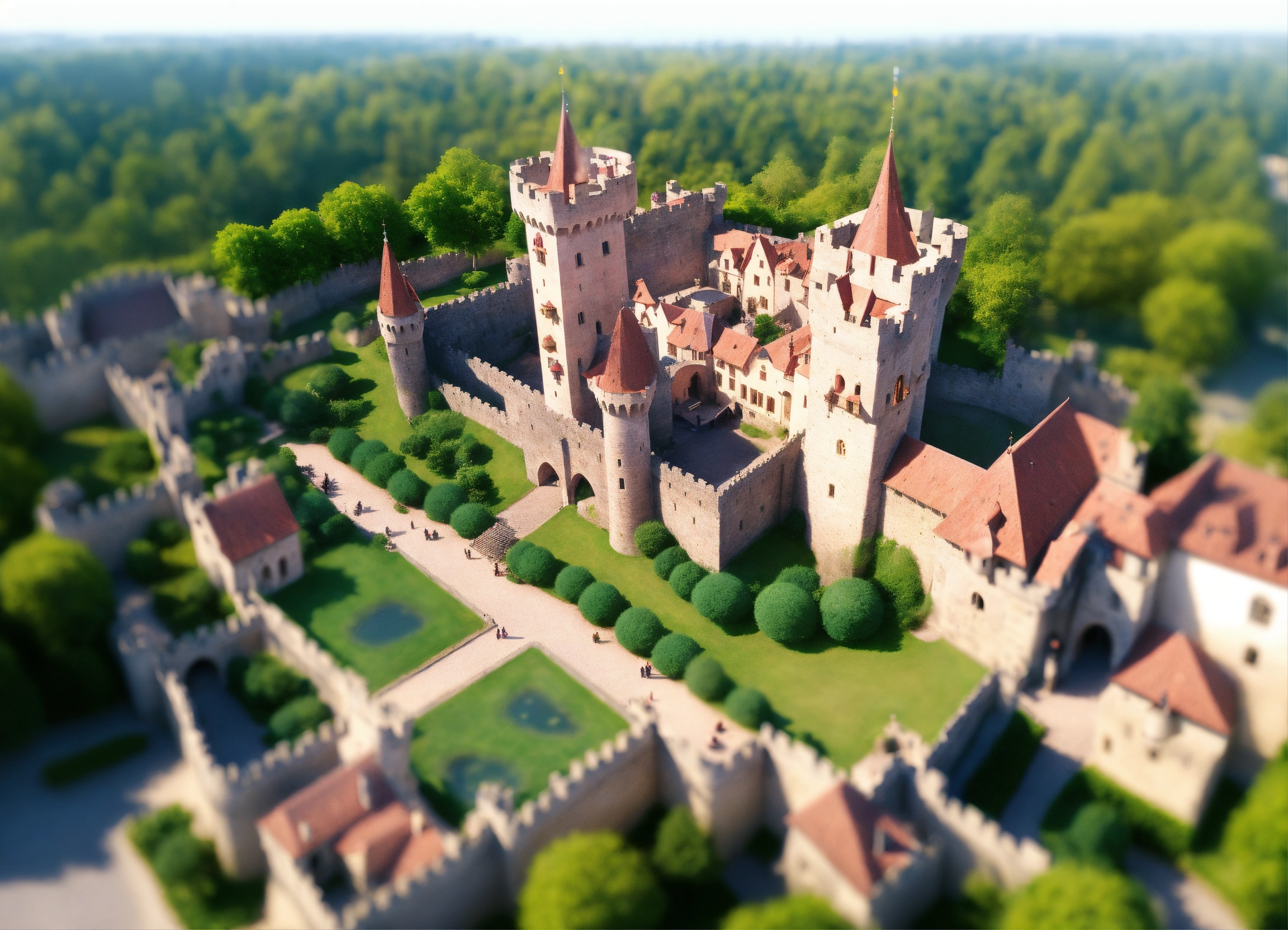 Lexica - Ultra realistic, photorealistic, bird's eye view of a small ...