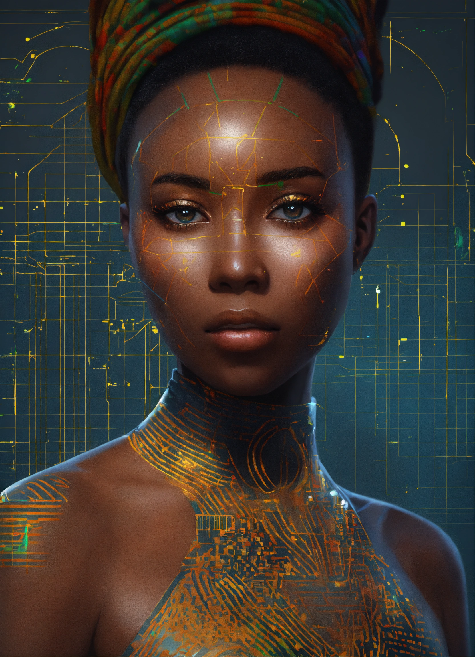 Lexica - Trending on artstation, digital art, africa, facial ...