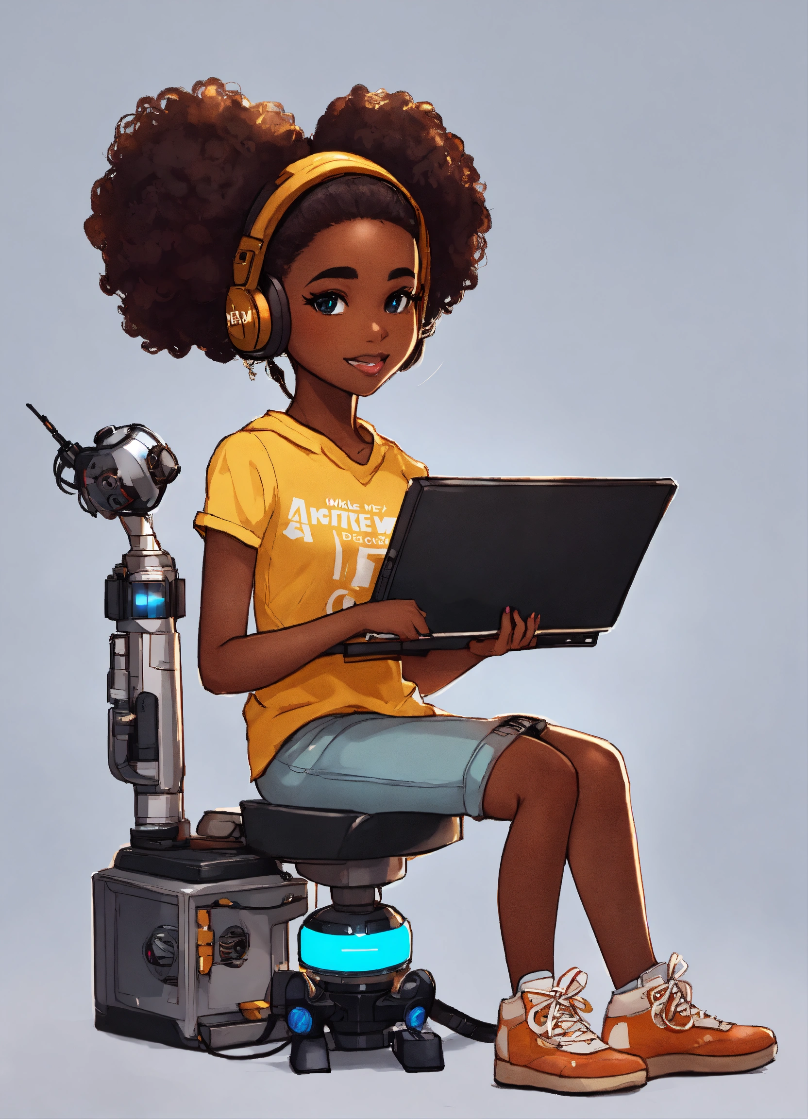 Lexica - Make me Cartoon little African American dark skinned black ...