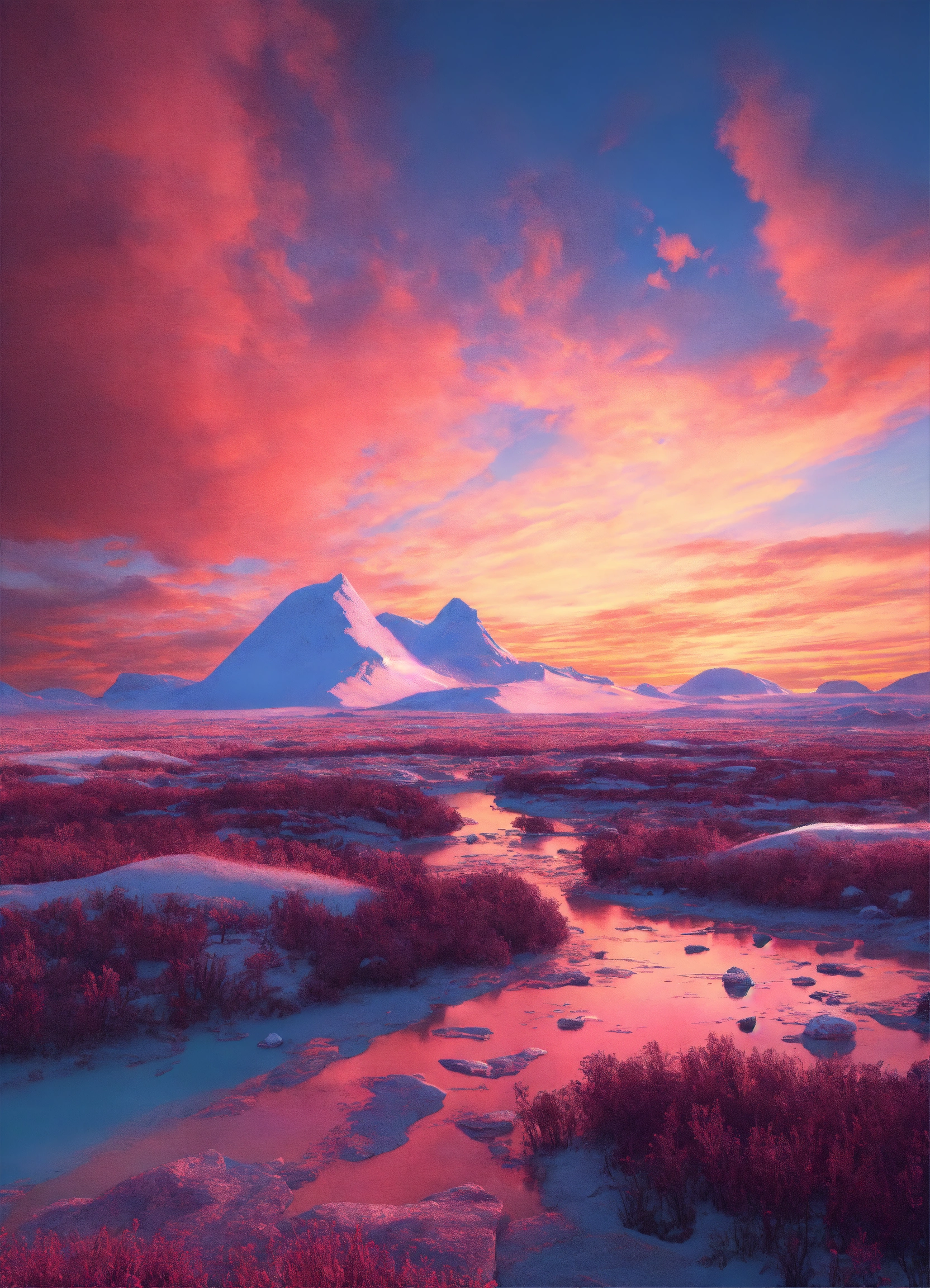 Lexica - The most trippy scene imaginable, in arctic tundra, complex ...