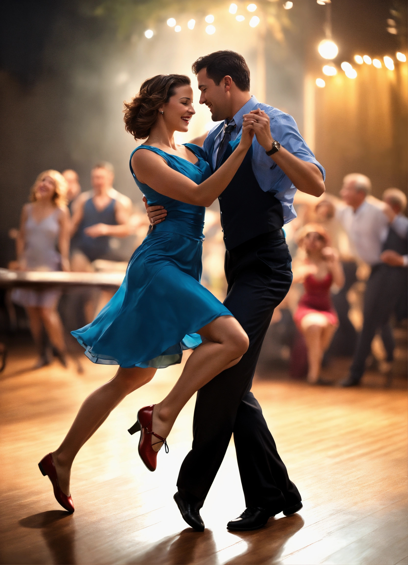 Lexica - A young couple in their thirty's doing the swing dance ...