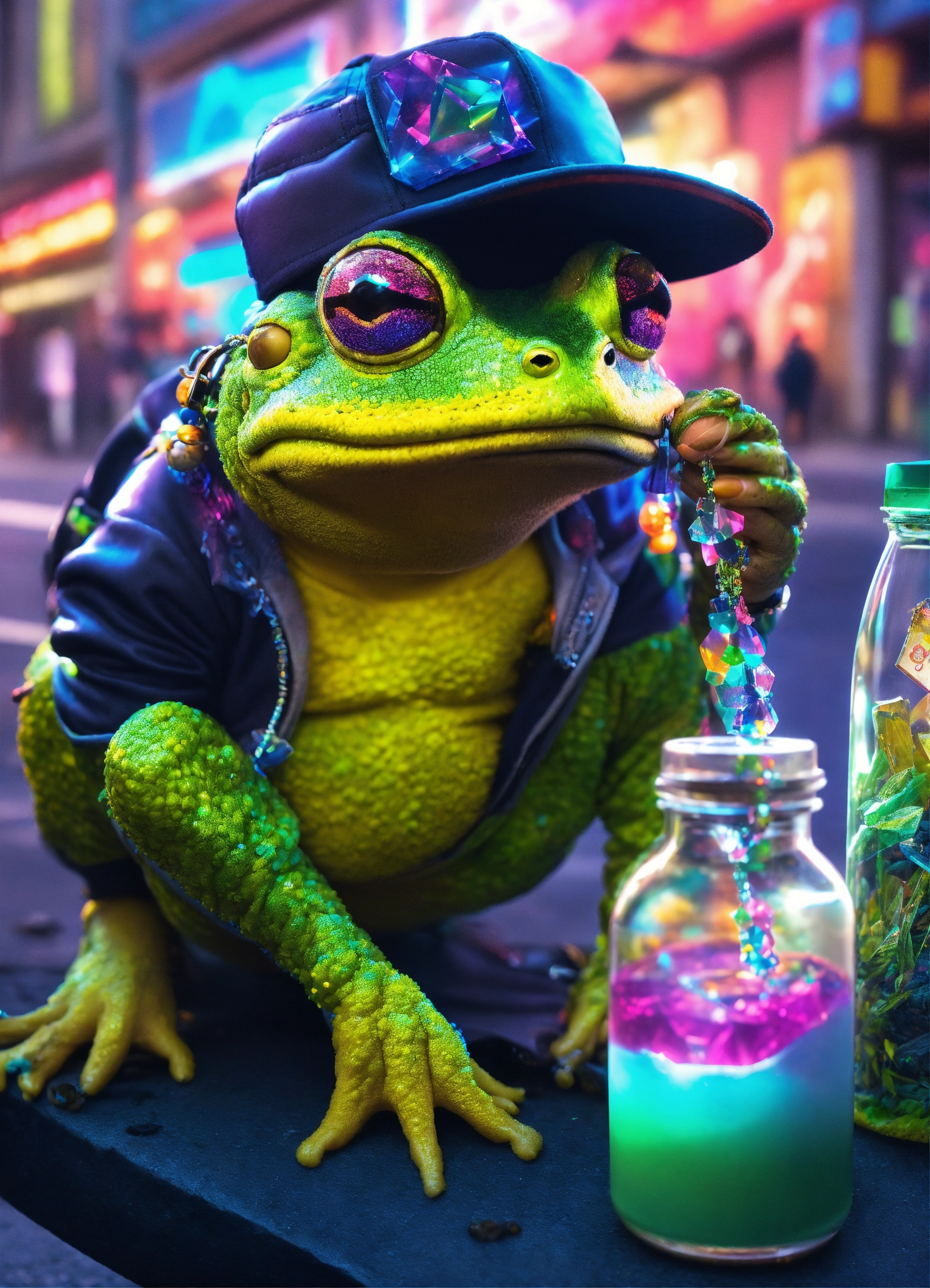 Lexica - A toad drinking milk slice of life anime, cyberpunk Colorado ...