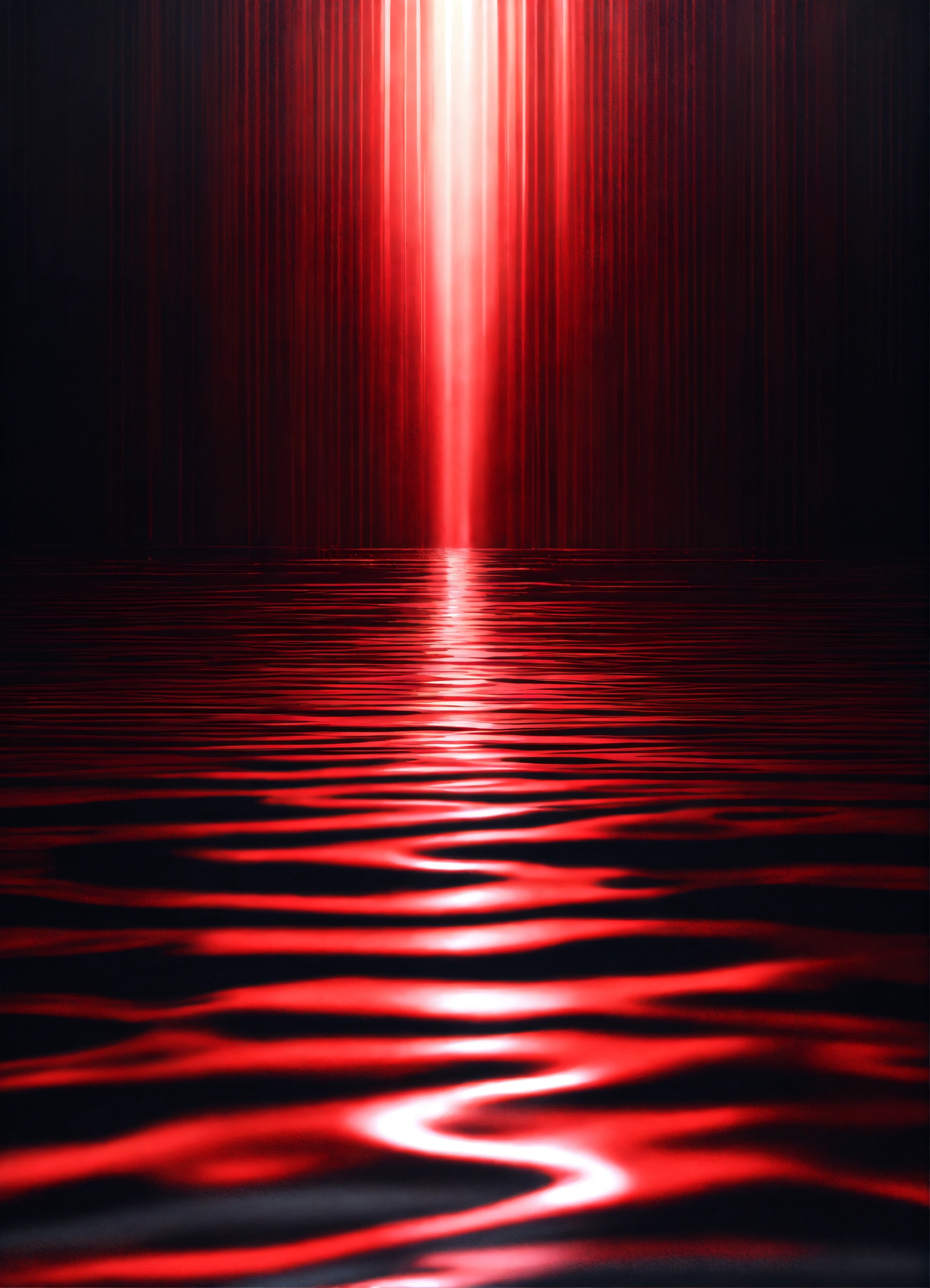 Lexica - Hyper realistic opaque red metallic rays of light reflecting ...