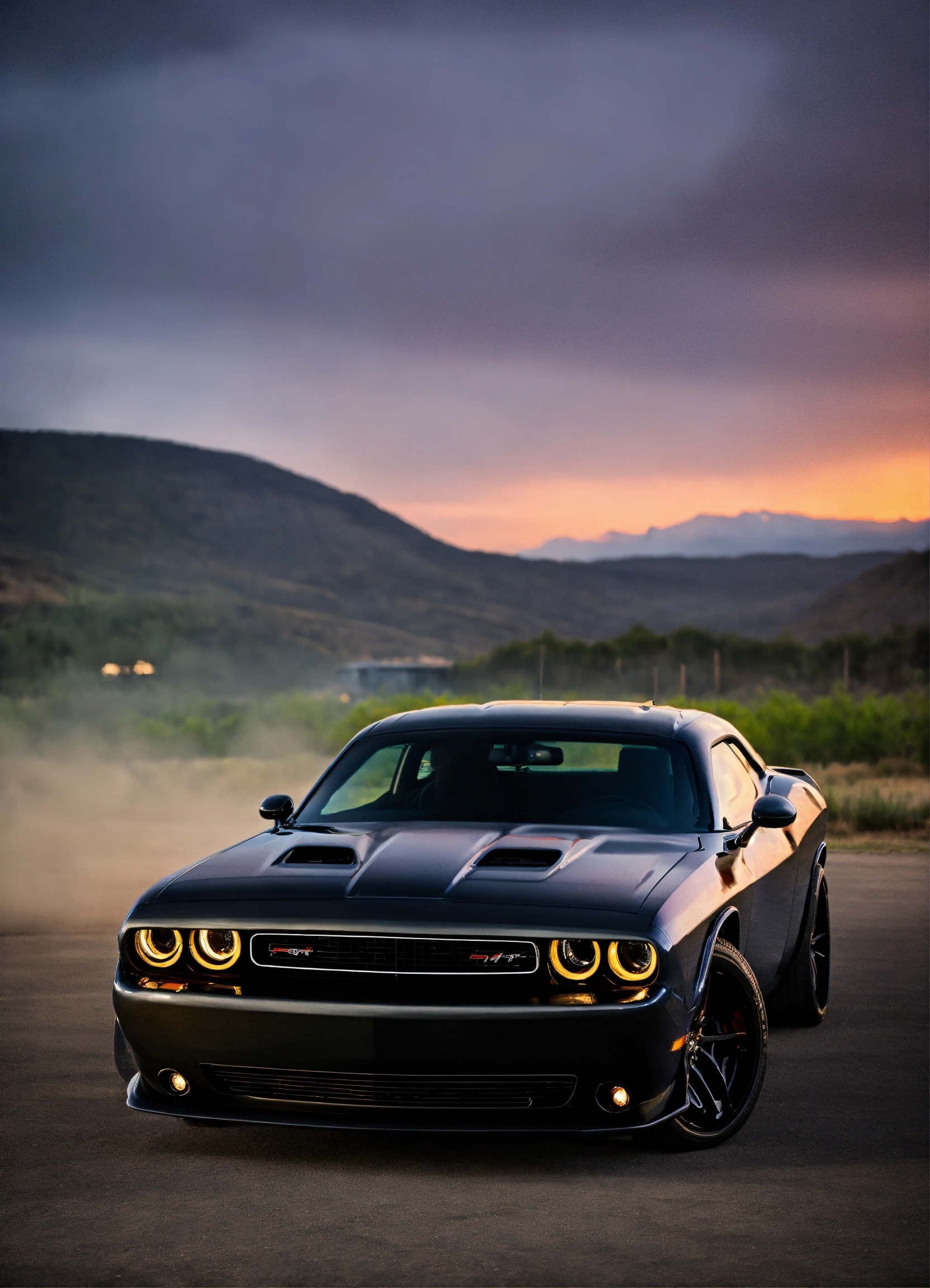 Lexica - Dodge challenger as batmobile batman