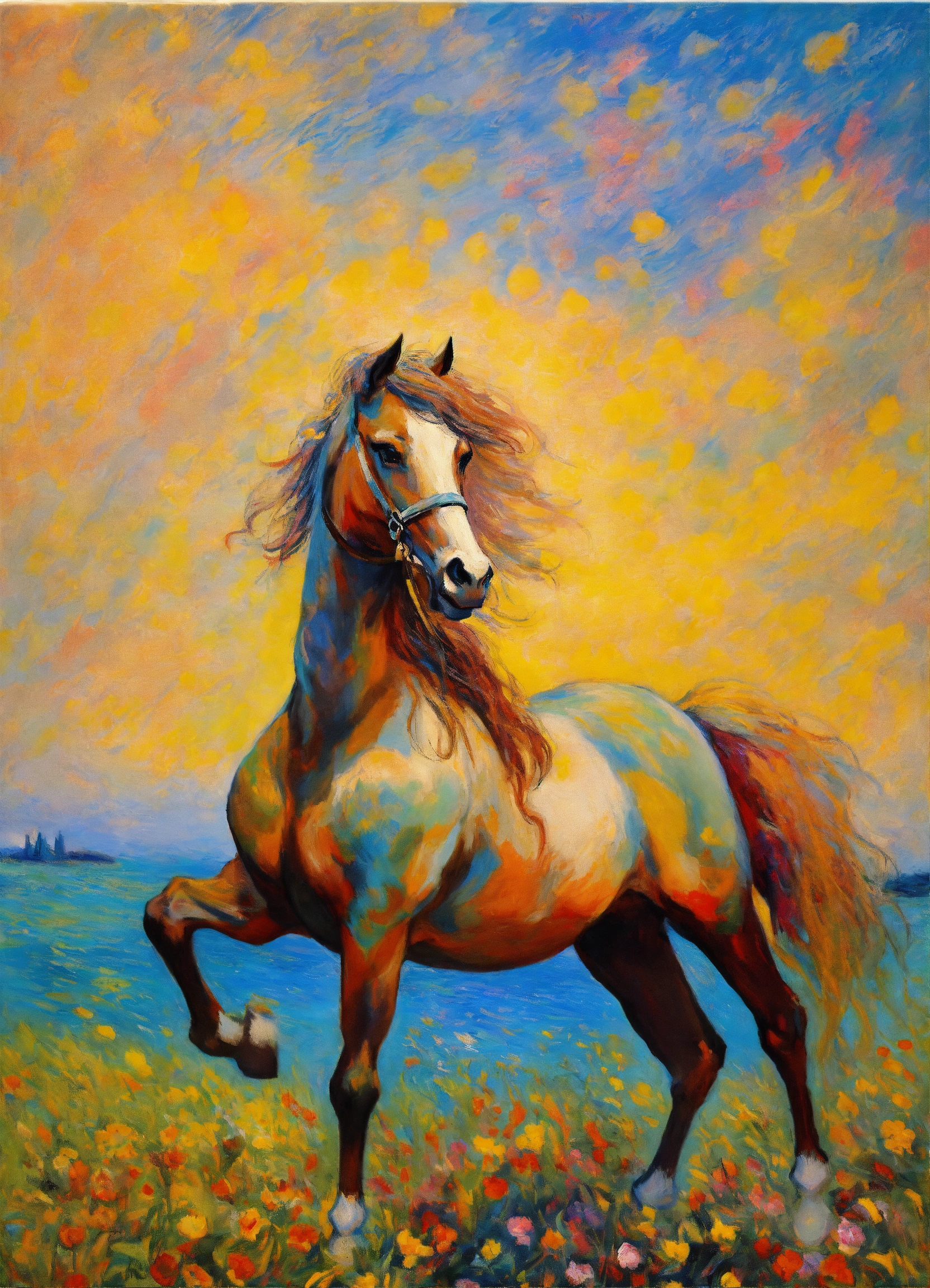 Lexica - Abstract Claude Monet painting Centaur