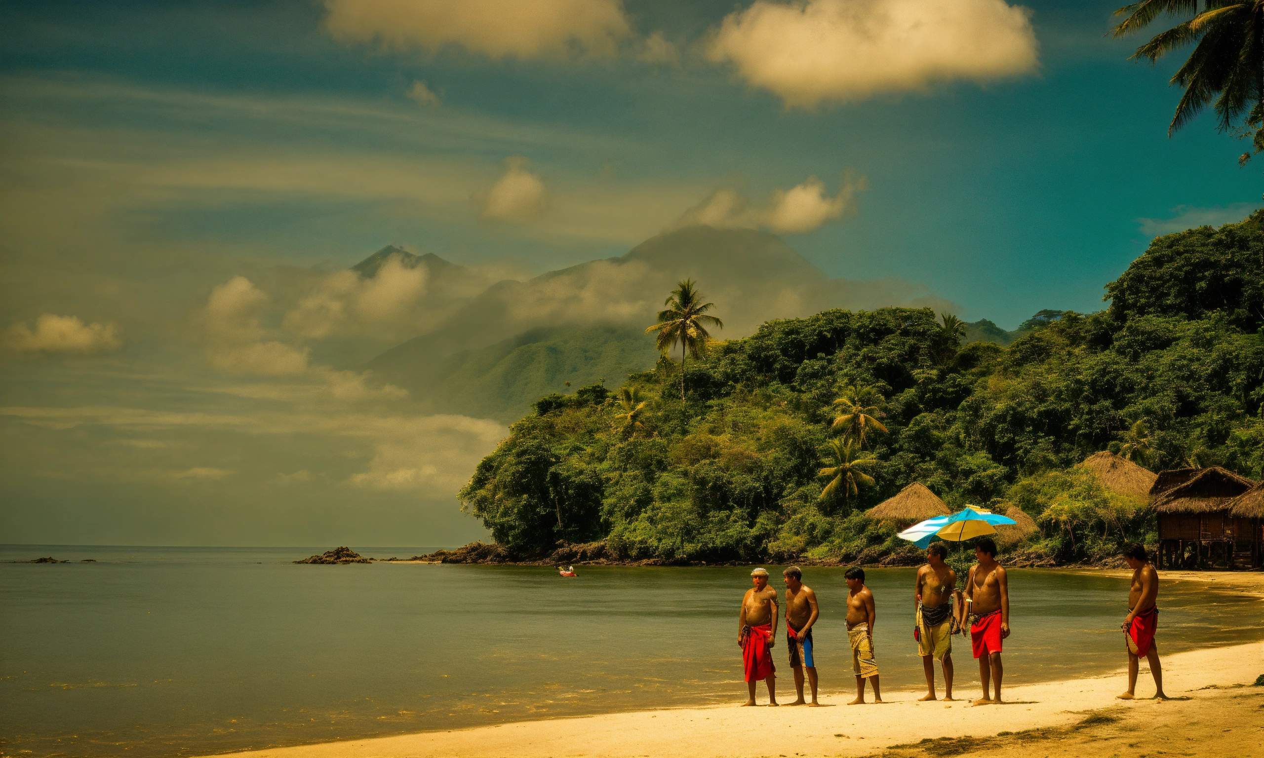 Lexica - Small tribe before Columbo costa-rica on the pacific shore