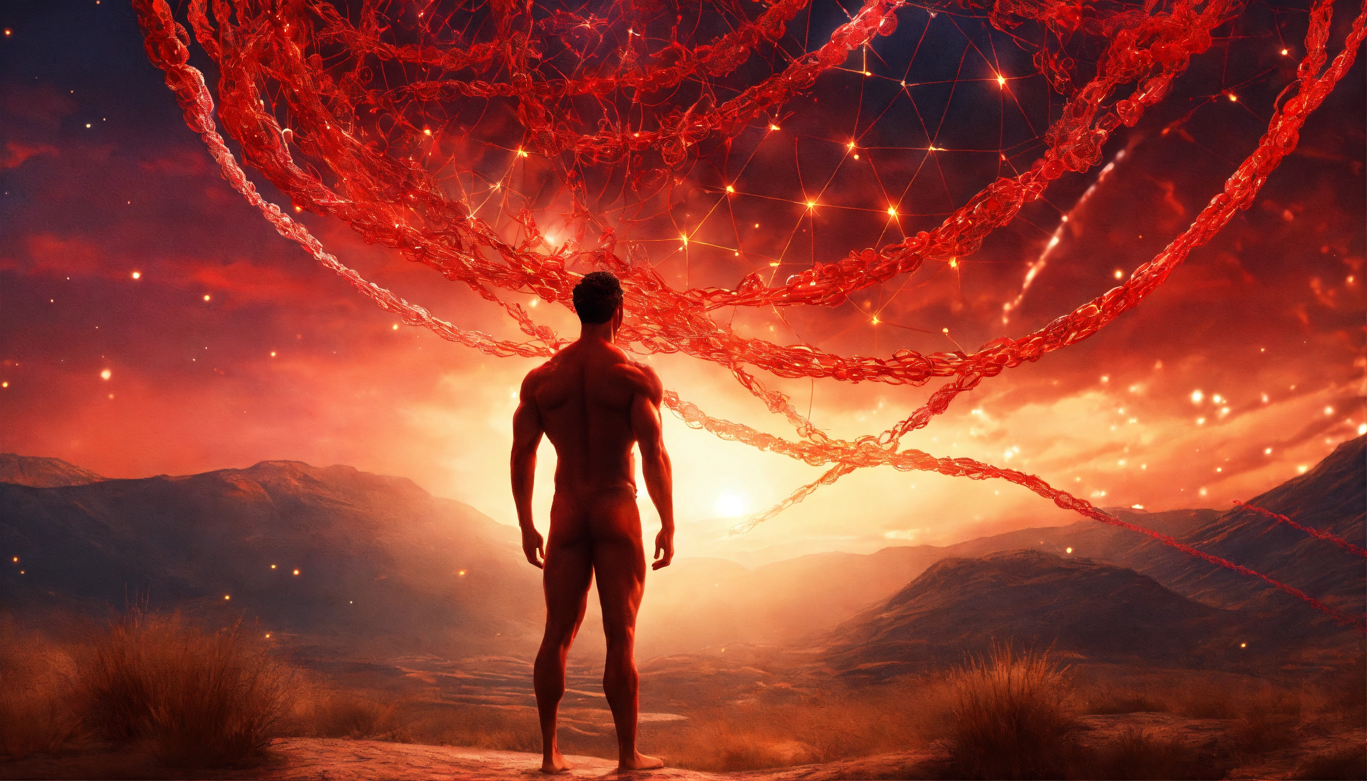 Lexica - Spiritual healing, well built man, dna strands, 4k resolution ...