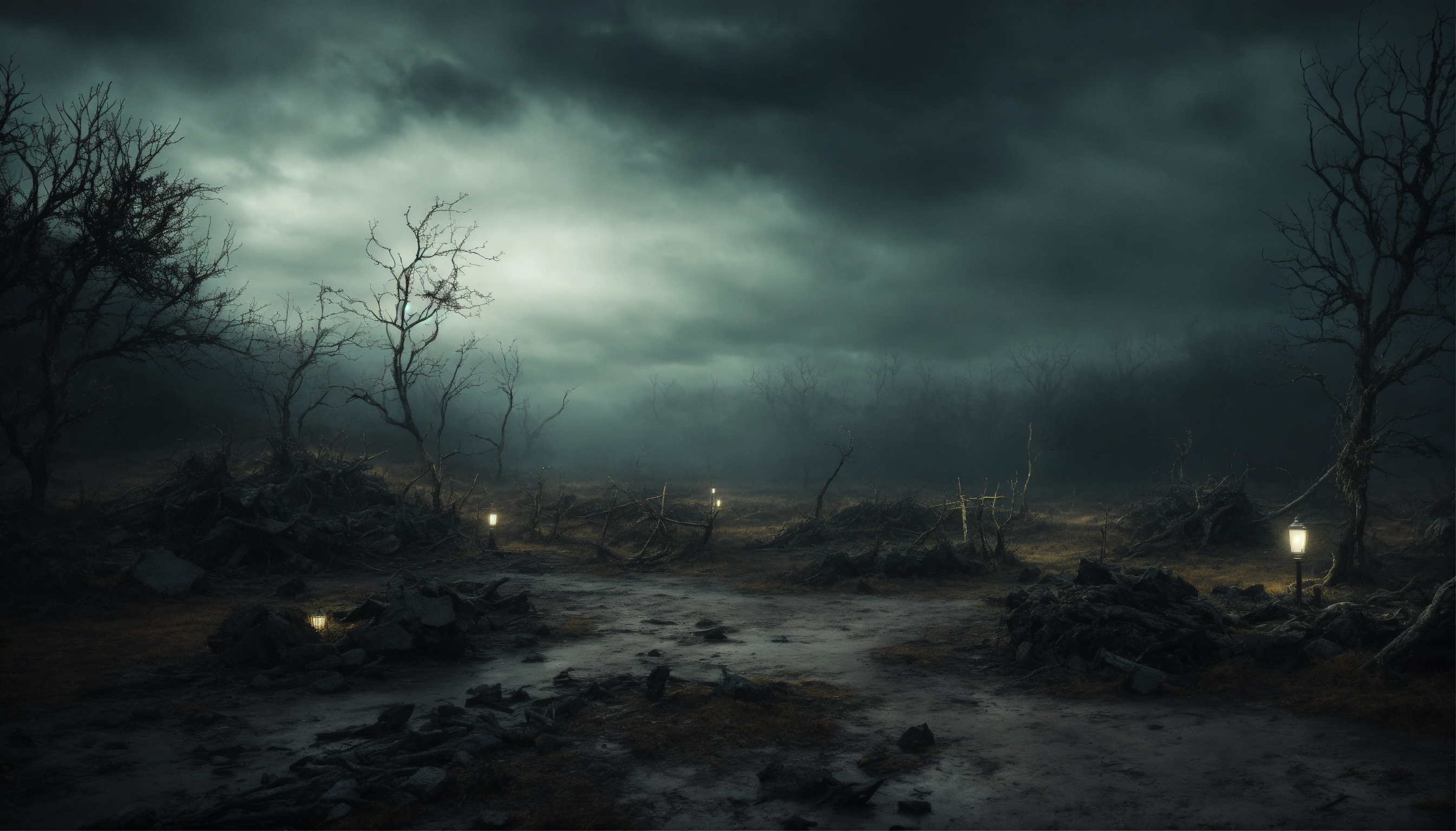 Lexica - NIGHT . DARK NIGHT. digital image of a dark and eerie nature ...