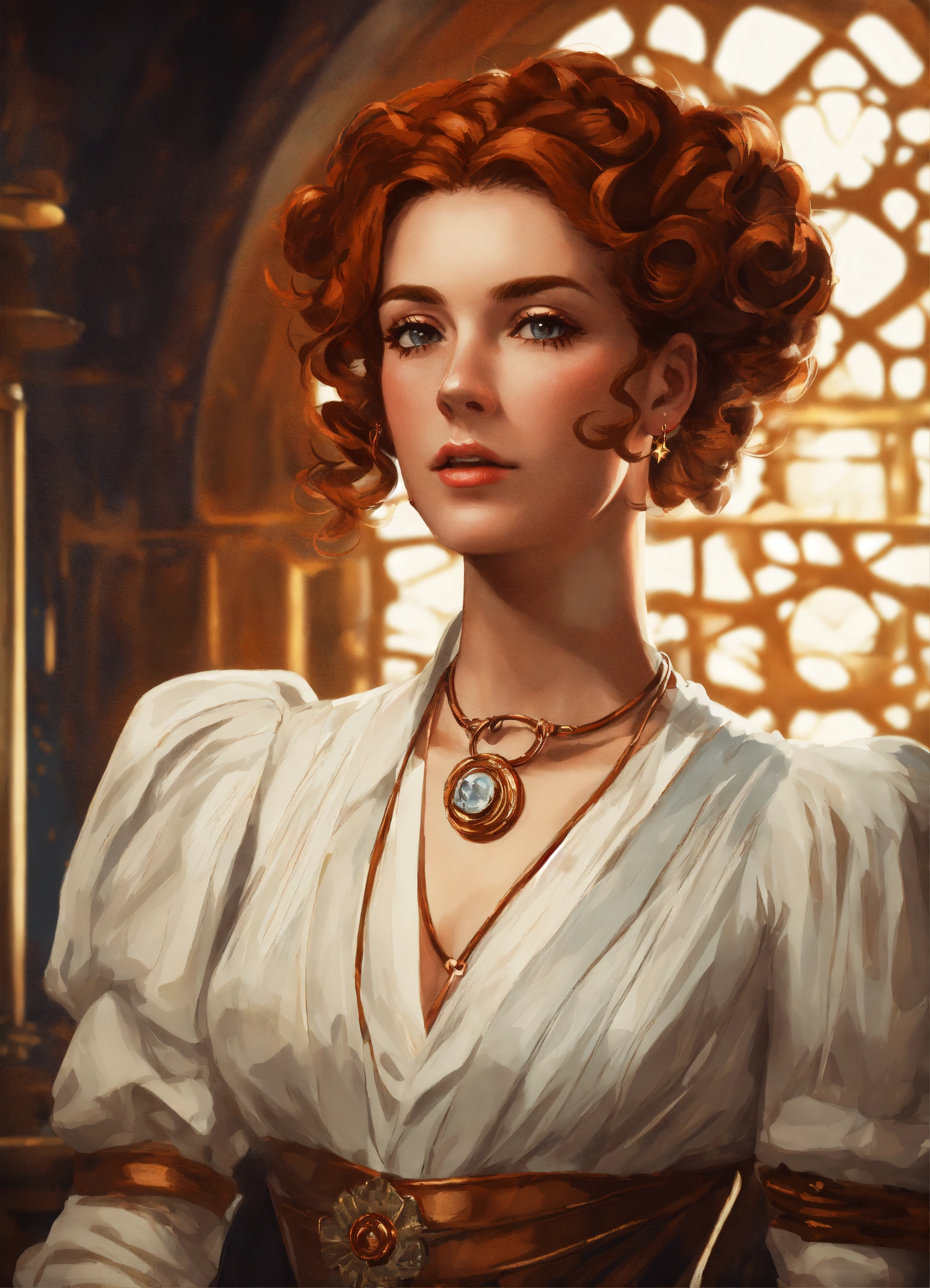 Lexica - Digital art portrait of a rich British aristocrat woman with ...