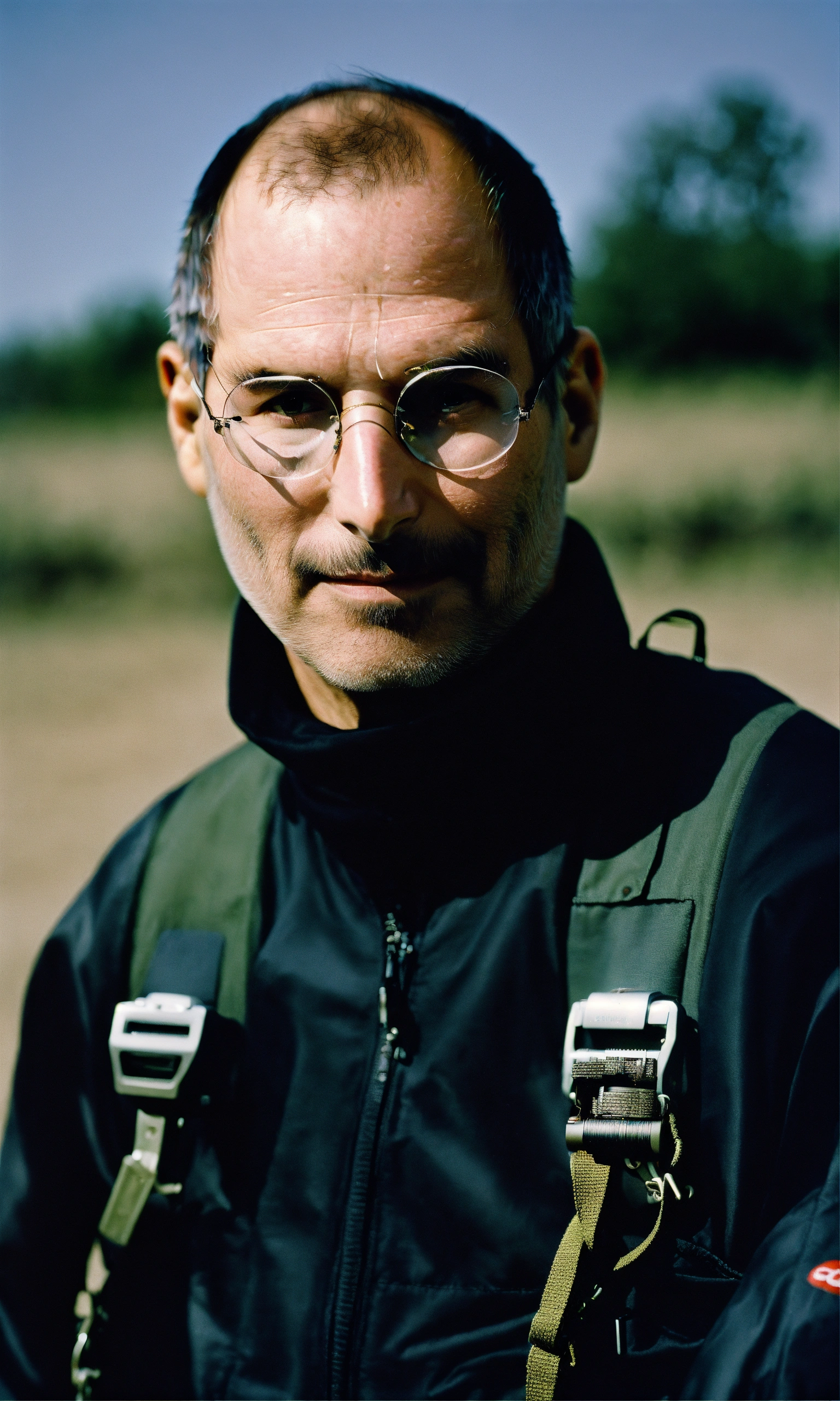 Lexica - Portrait of Steve Jobs skydiving, shot on leica summicron 35mm ...