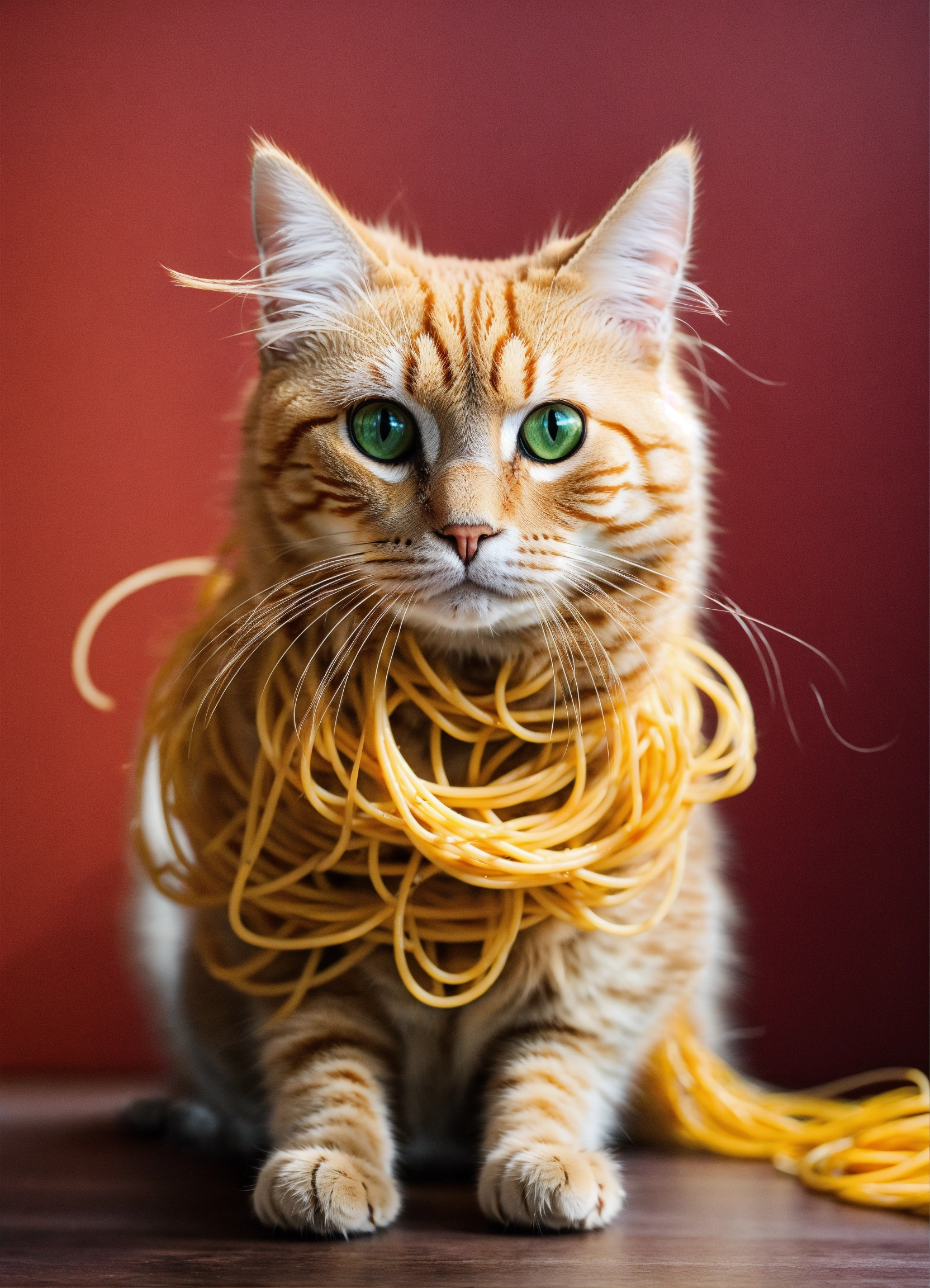 Lexica - Cat with spaghetti hair