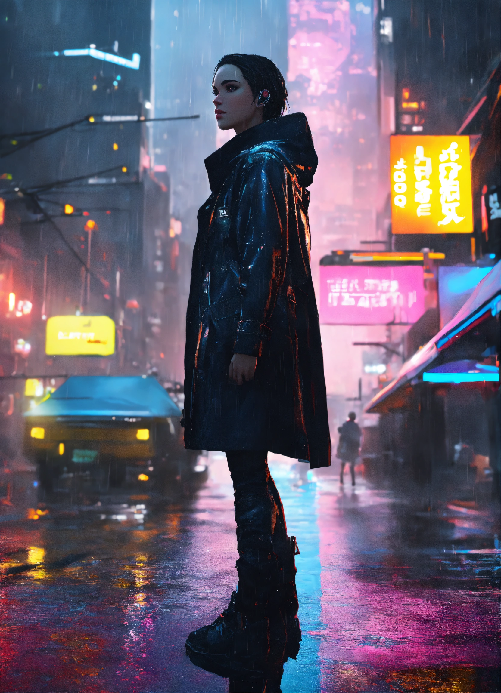 Lexica - Detroit Become Human Maggie Lindemann Rain pouring down on a ...