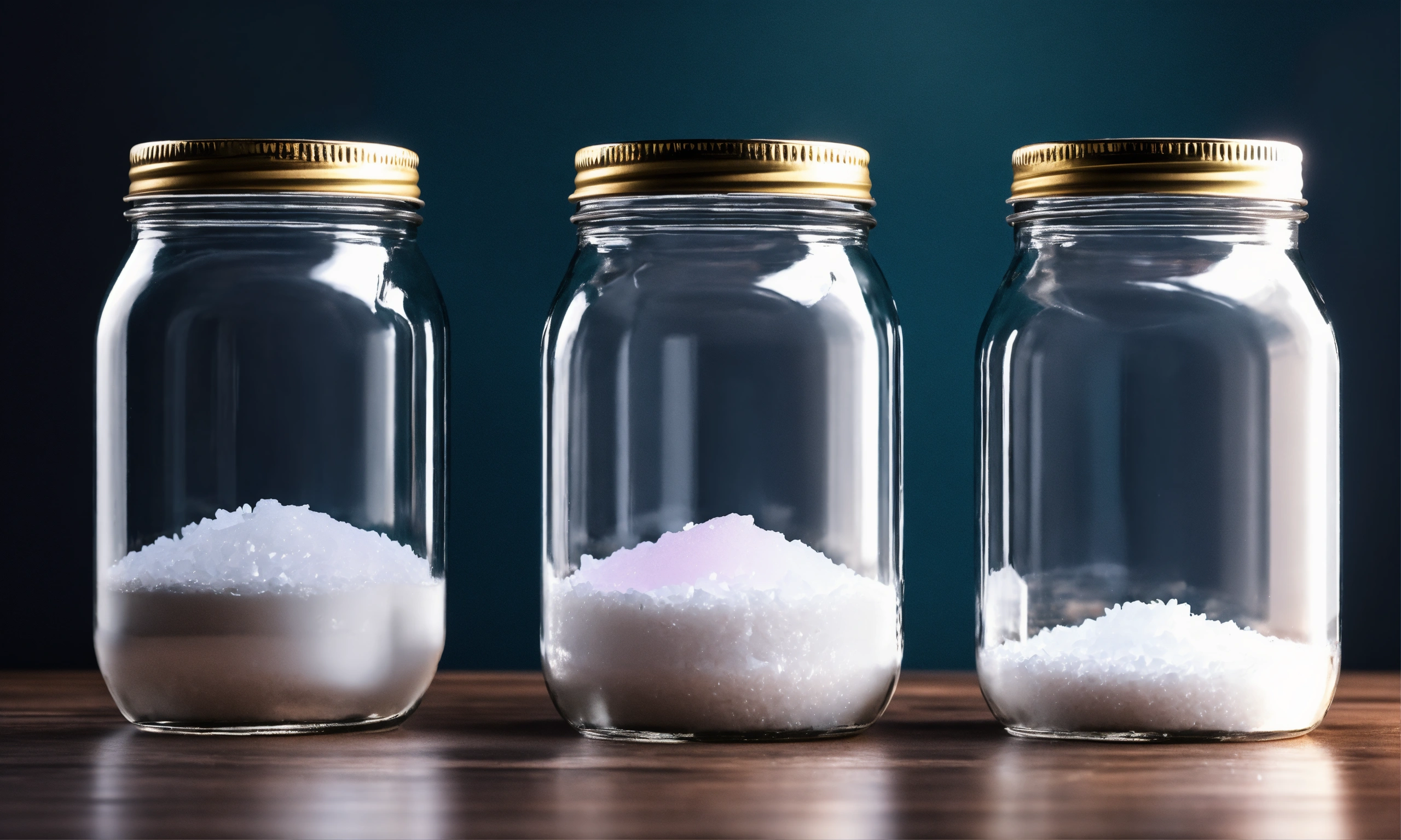 Lexica - Mockup of three blank mason jars filled to the top with epsom ...