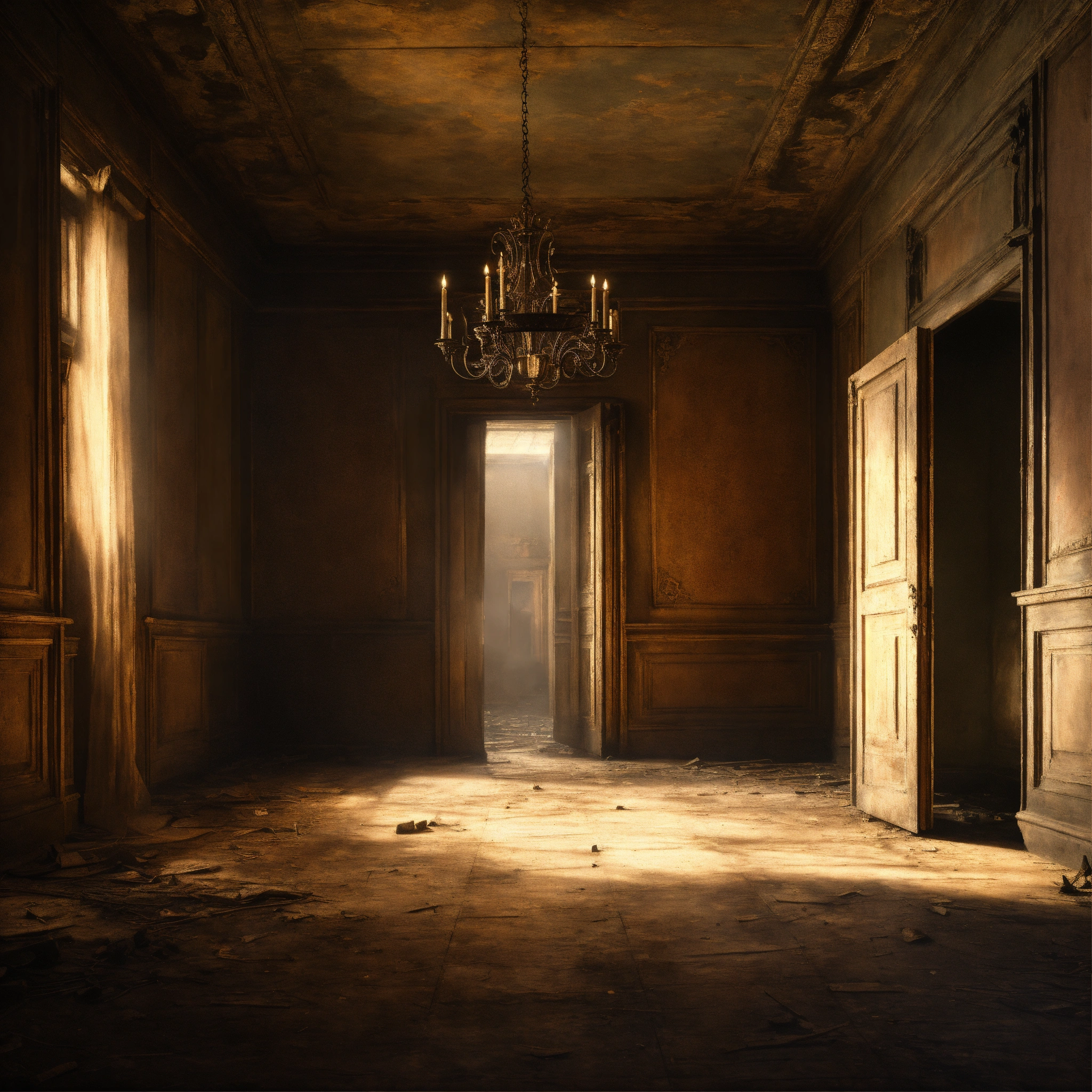 Lexica - Imagined depiction of an old, abandoned room devoid of any ...