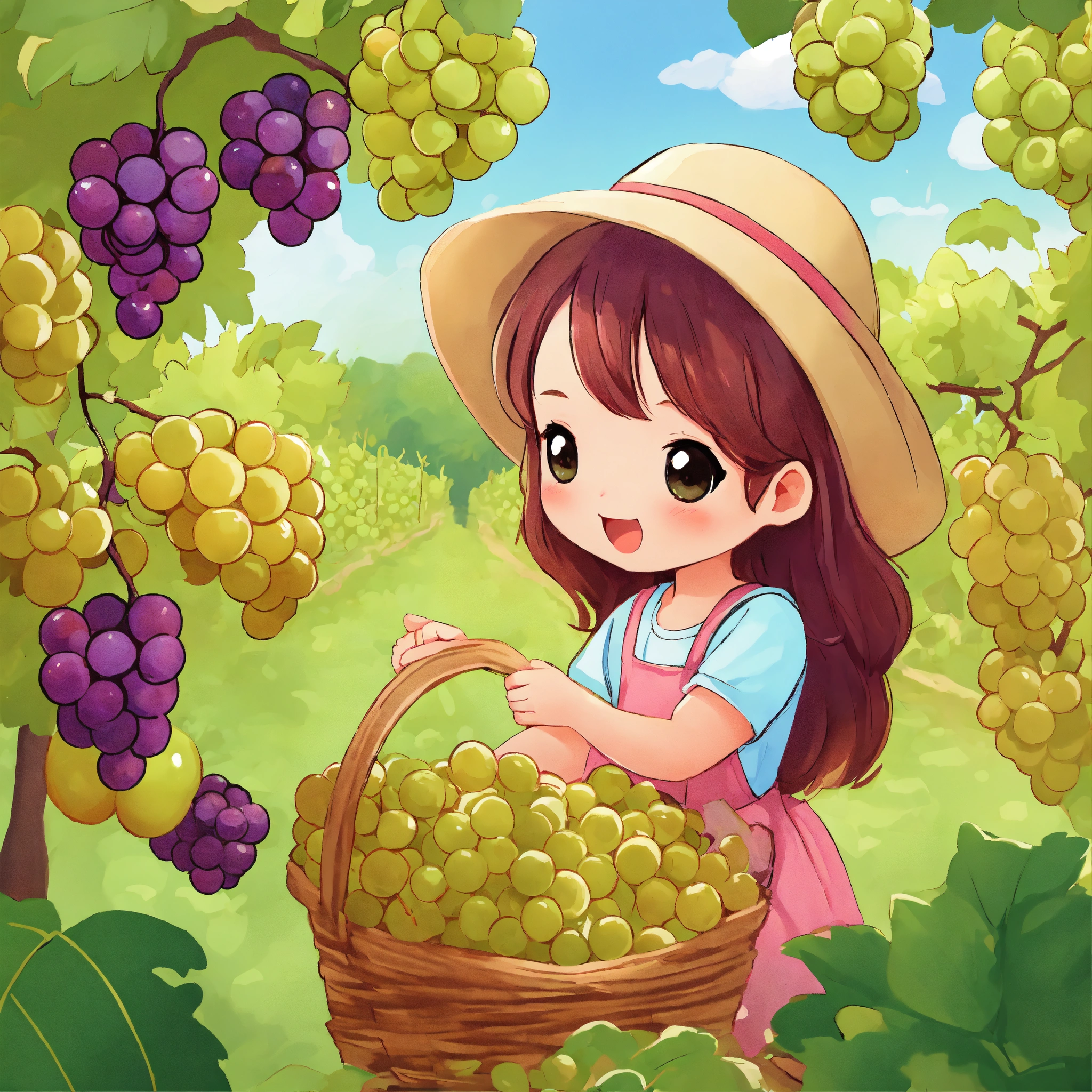 Lexica - Create an adorable Kawaii-style illustration featuring a cute ...
