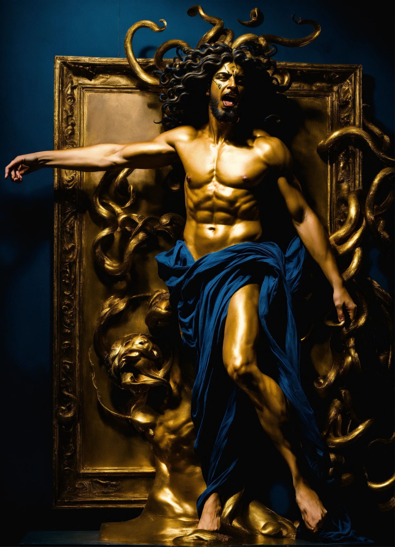 Lexica - Full-length view,a man looking straight, natural standing pose ...