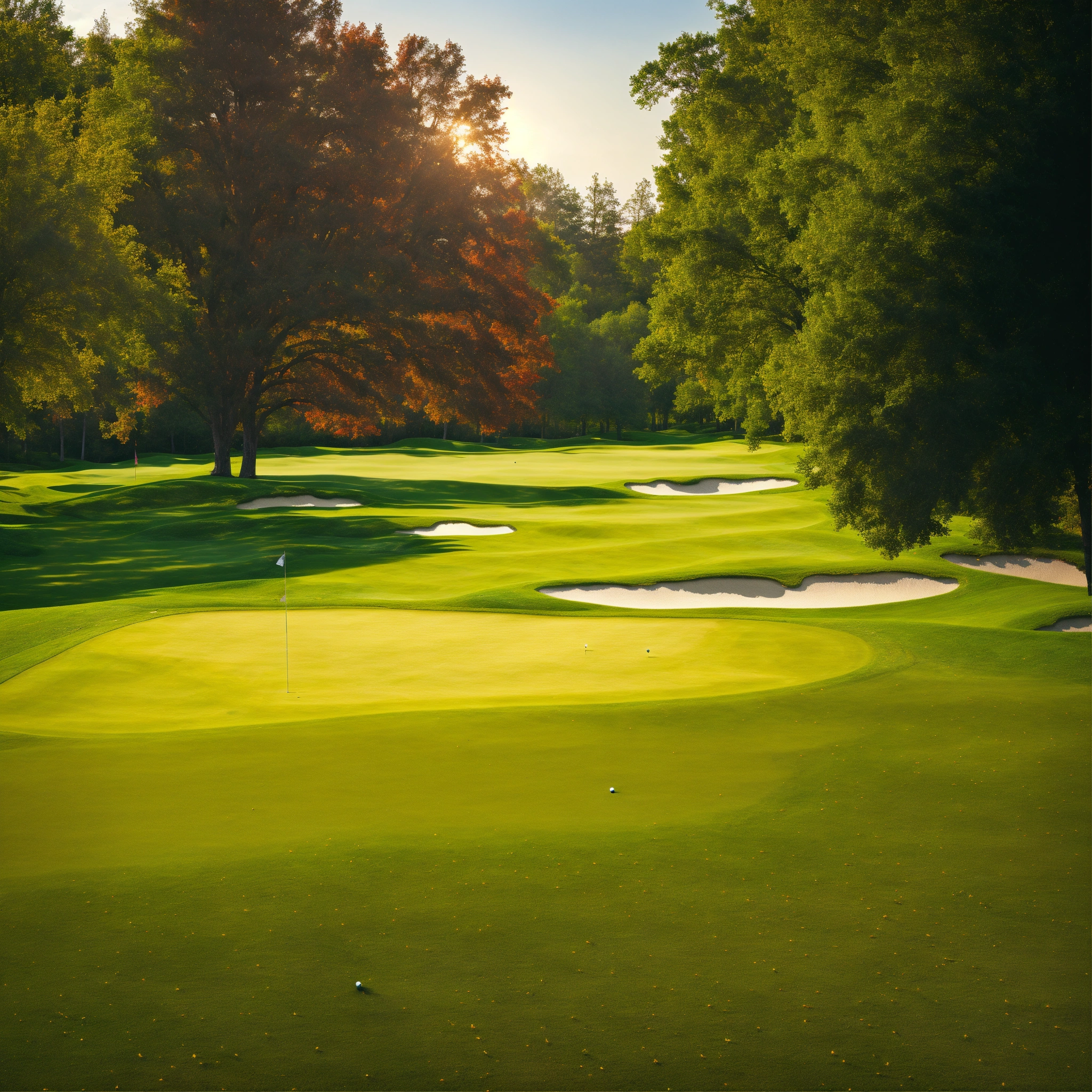 Lexica - Create an image of a golf course with no holes. A riding lawn ...