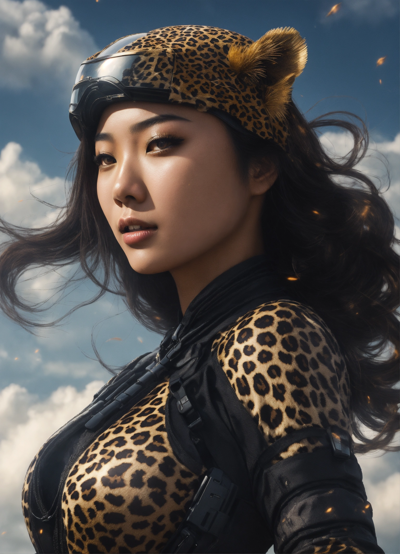 Lexica - Leopard-girl, a beautiful Asian girl goddess, half woman and ...