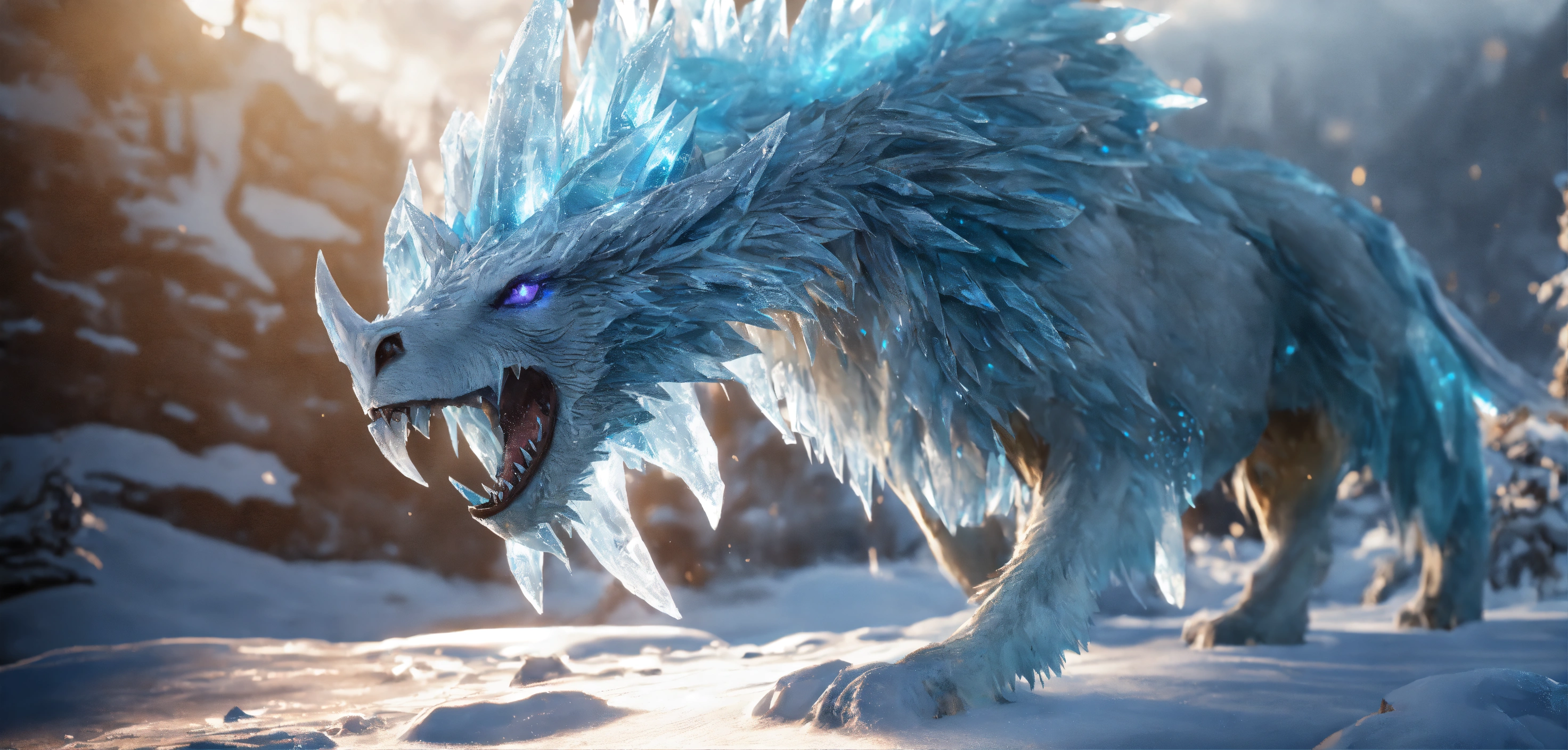 Lexica - Ice mythical creature, unreal engine, 32k, cinematic shot ...