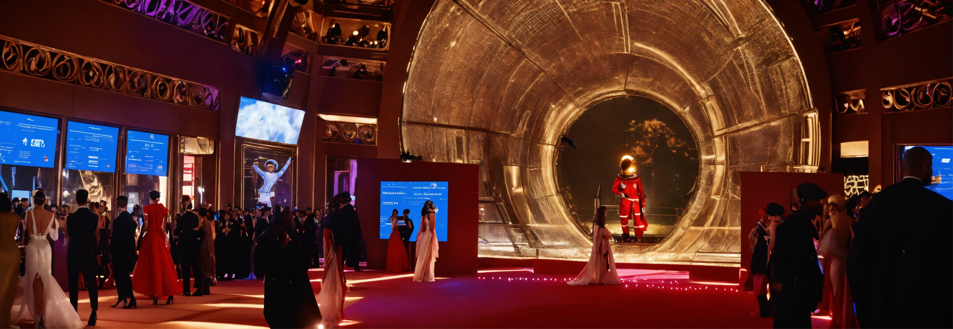 Lexica - AI futuristic space theme fashion met gala