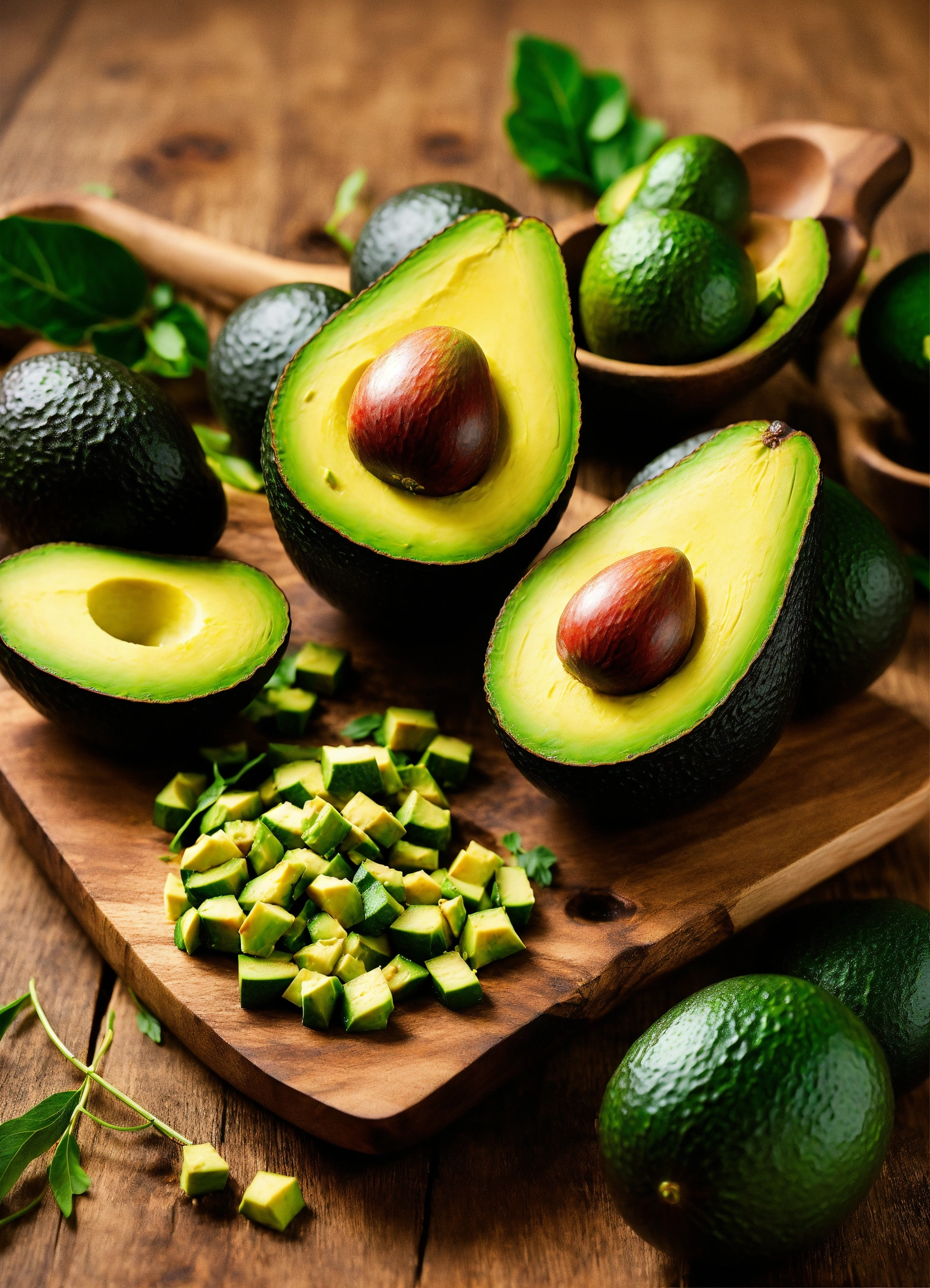 Lexica - The desired image should prominently feature multiple avocados ...